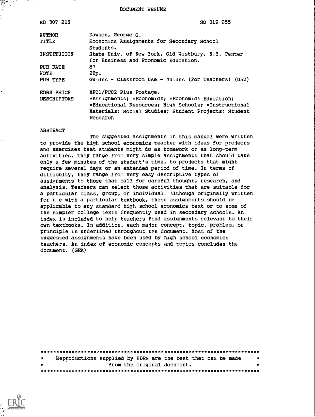 Economics Assignments for Secondary School Students. | Lecture notes ...