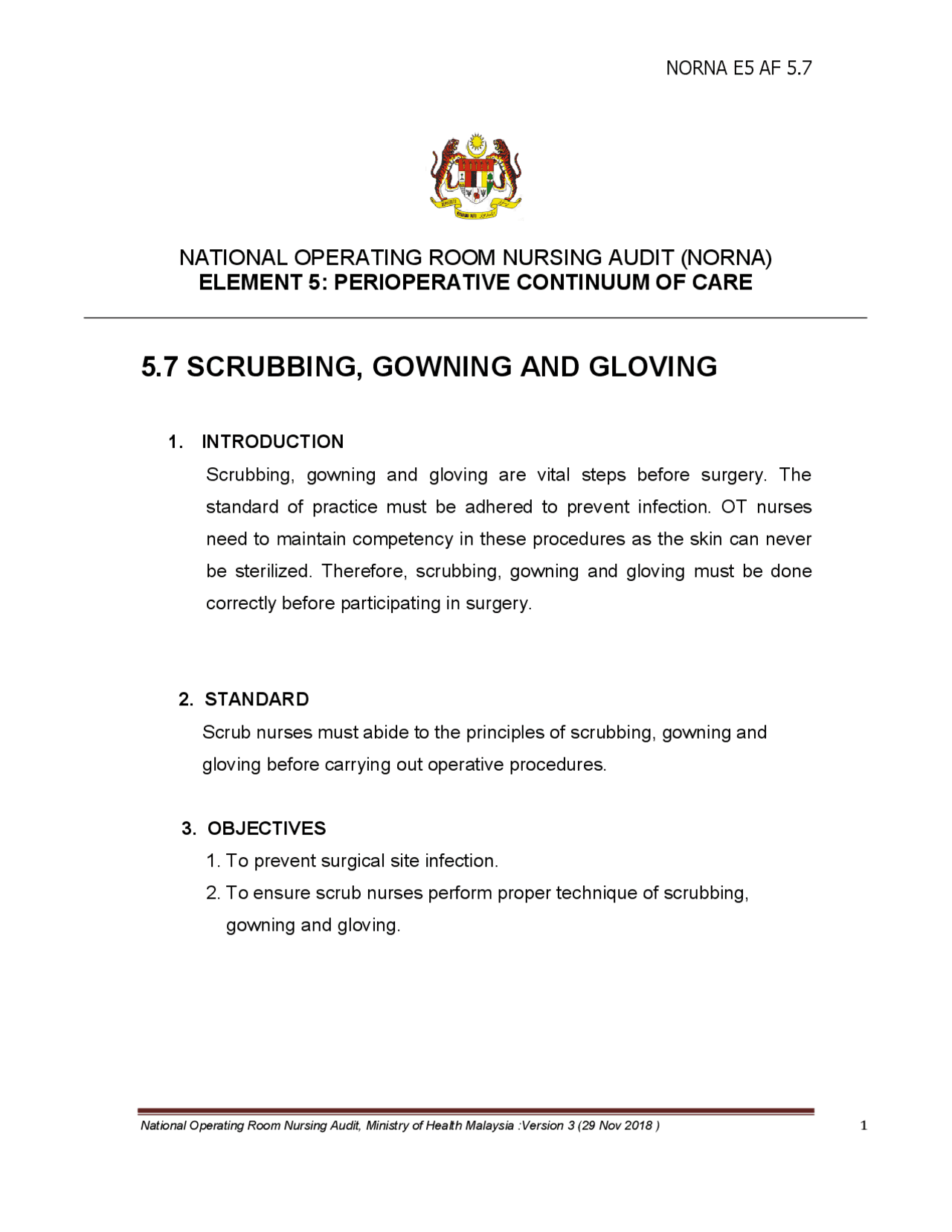 5.7 SCRUBBING, GOWNING AND GLOVING | Study notes Nursing | Docsity