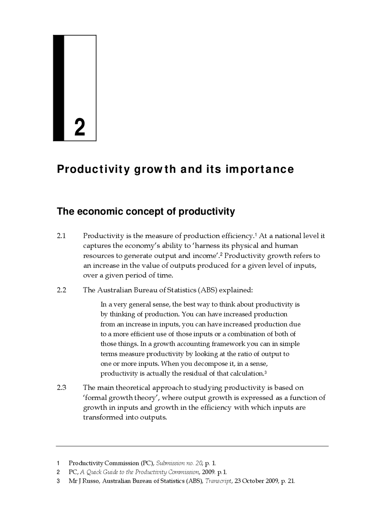 Productivity growth and its importance | Study notes Economics | Docsity