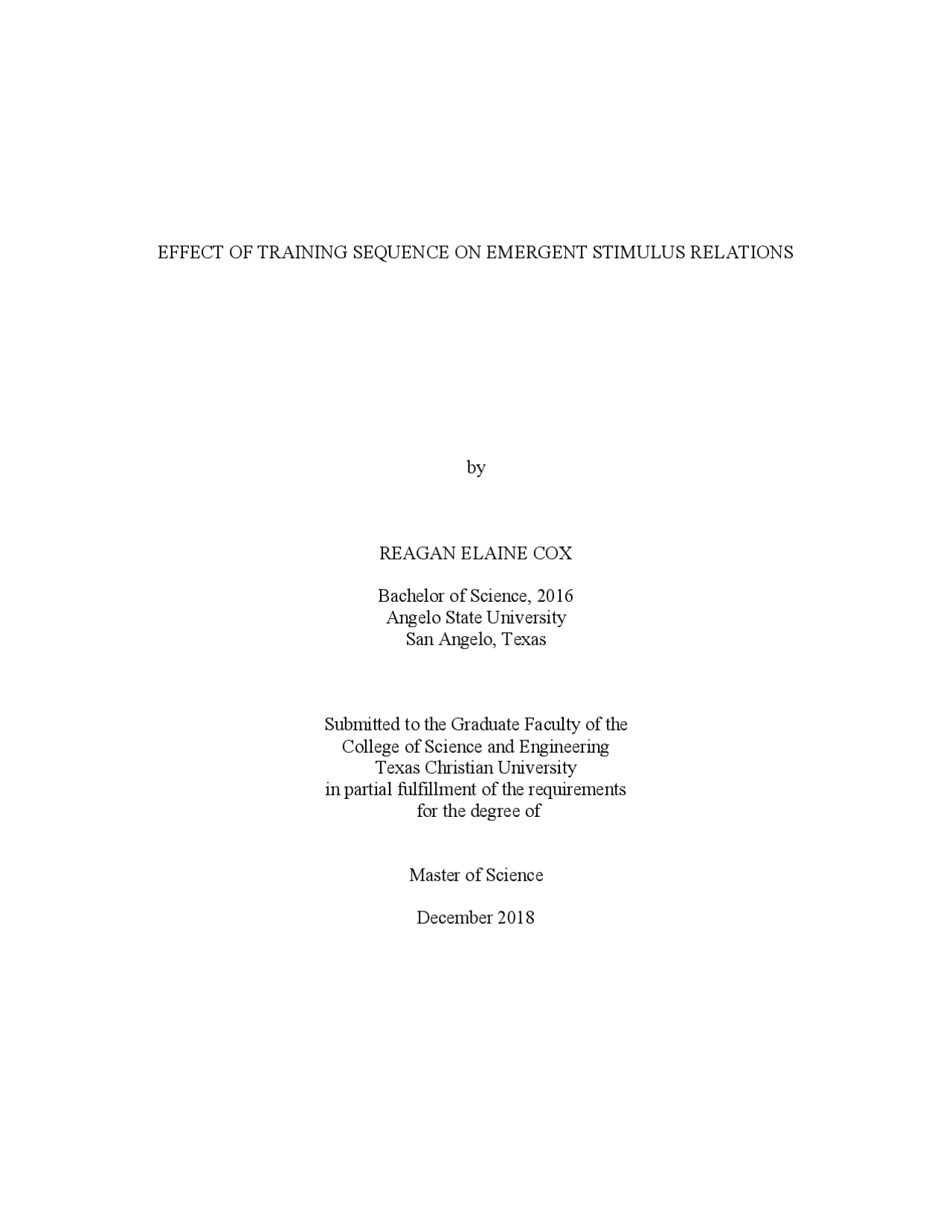 Stimulus Equivalence: The Impact of Verbal Mediation on Visual ...