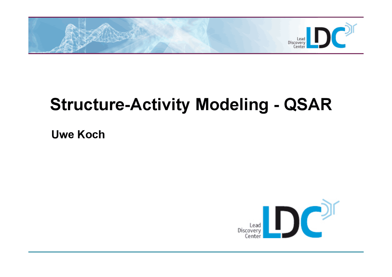 QSAR Modeling: Predicting Biological Activity & Chemical Properties ...