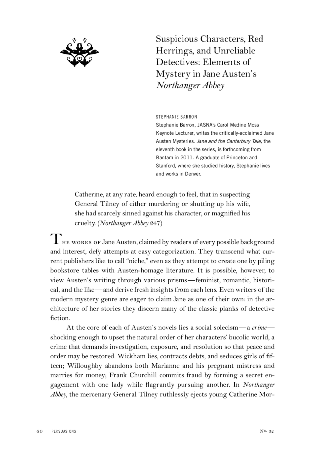 Elements of Mystery in Jane Austen's Northanger Abbey | Study notes ...