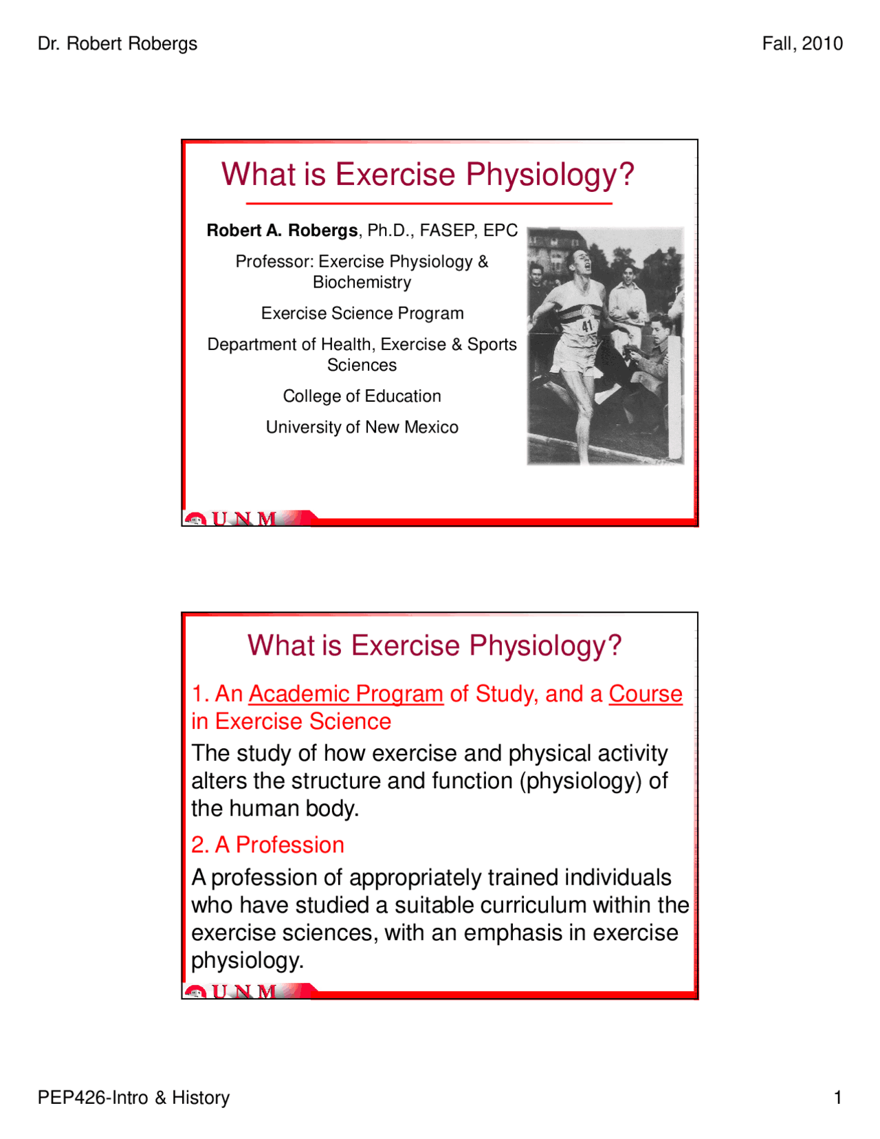 What Is Exercise Physiology Lecture Notes Physiology Docsity