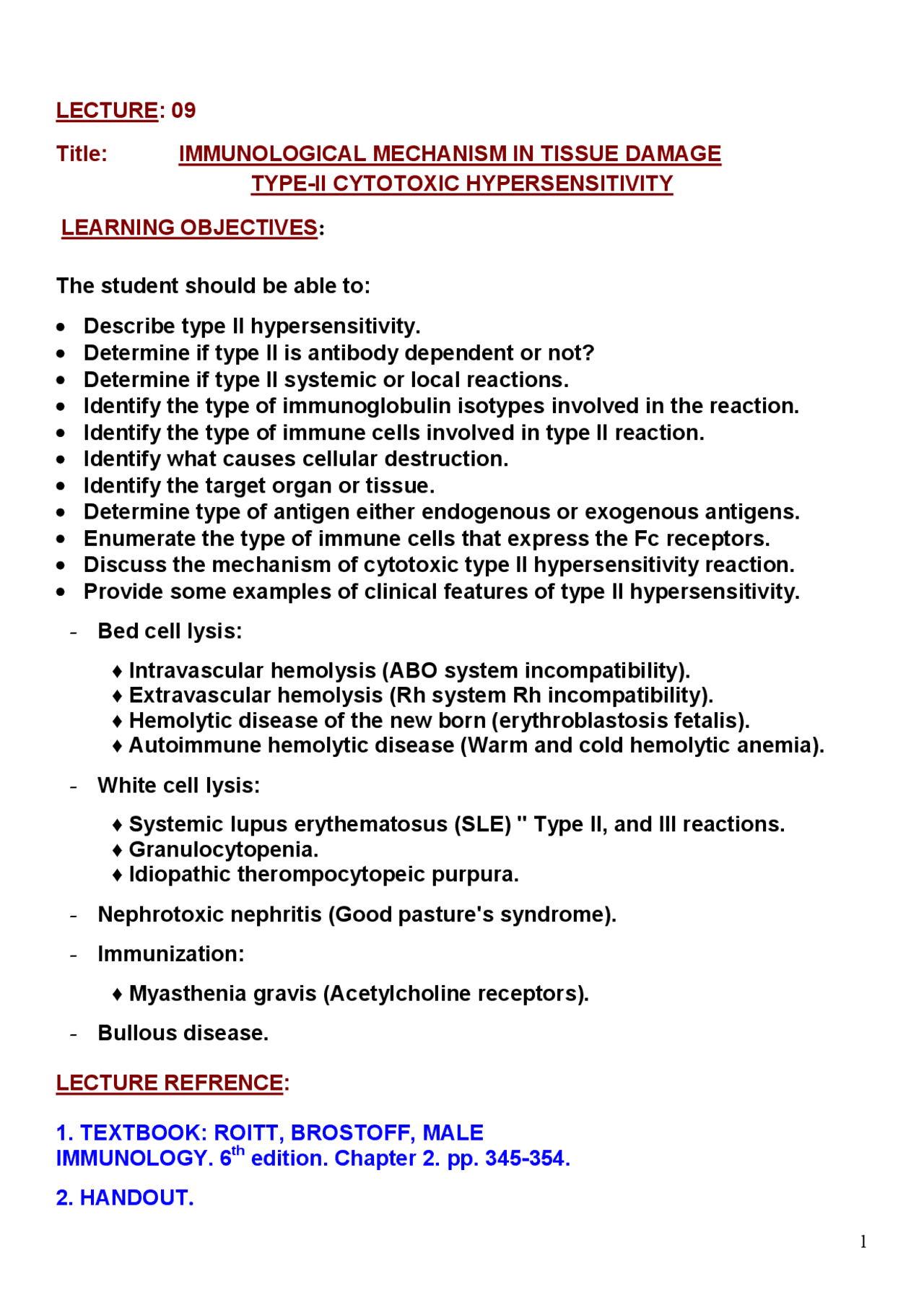 Type II Hypersensitivity Reactions: Mechanisms and Examples of Cell ...