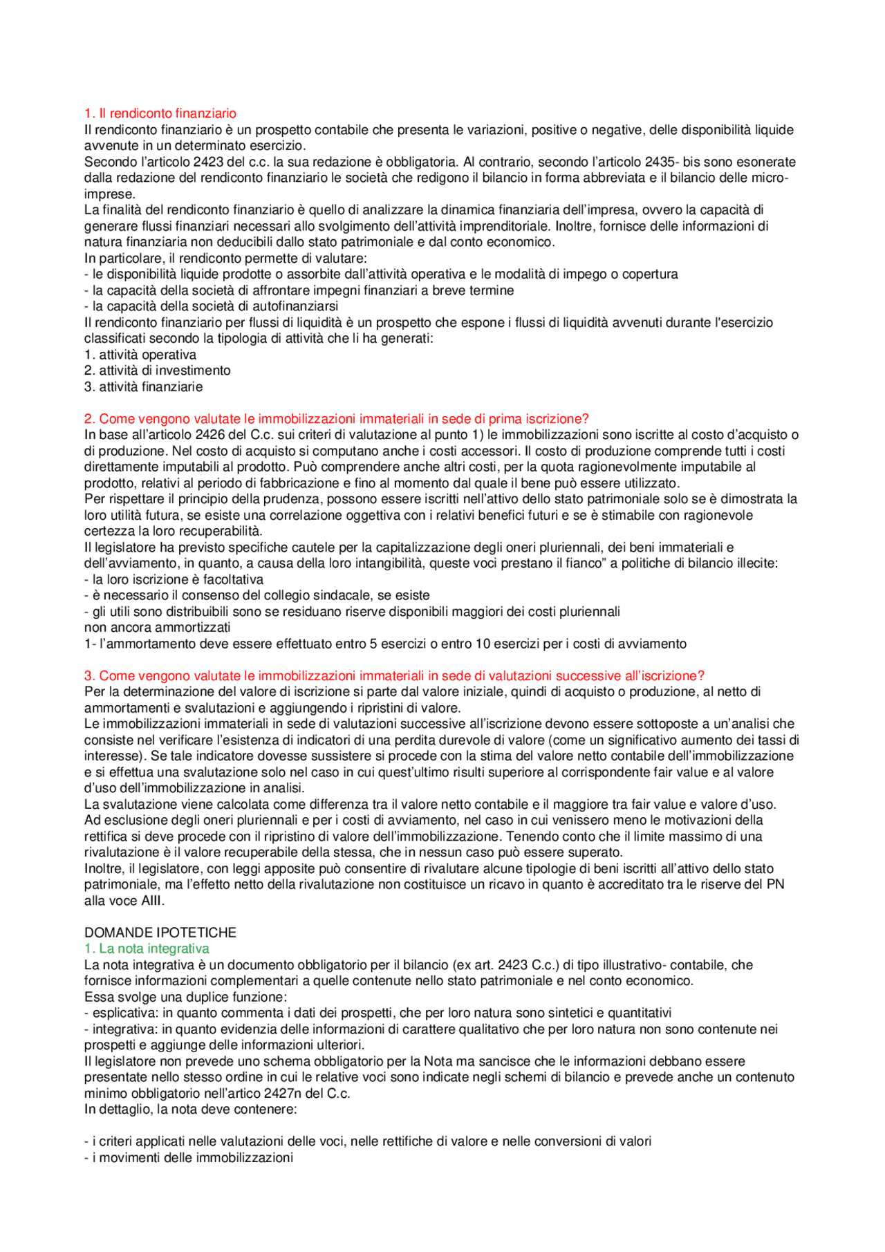 Domande E Risposte Teoriche Esame Metodologie E Determinazioni