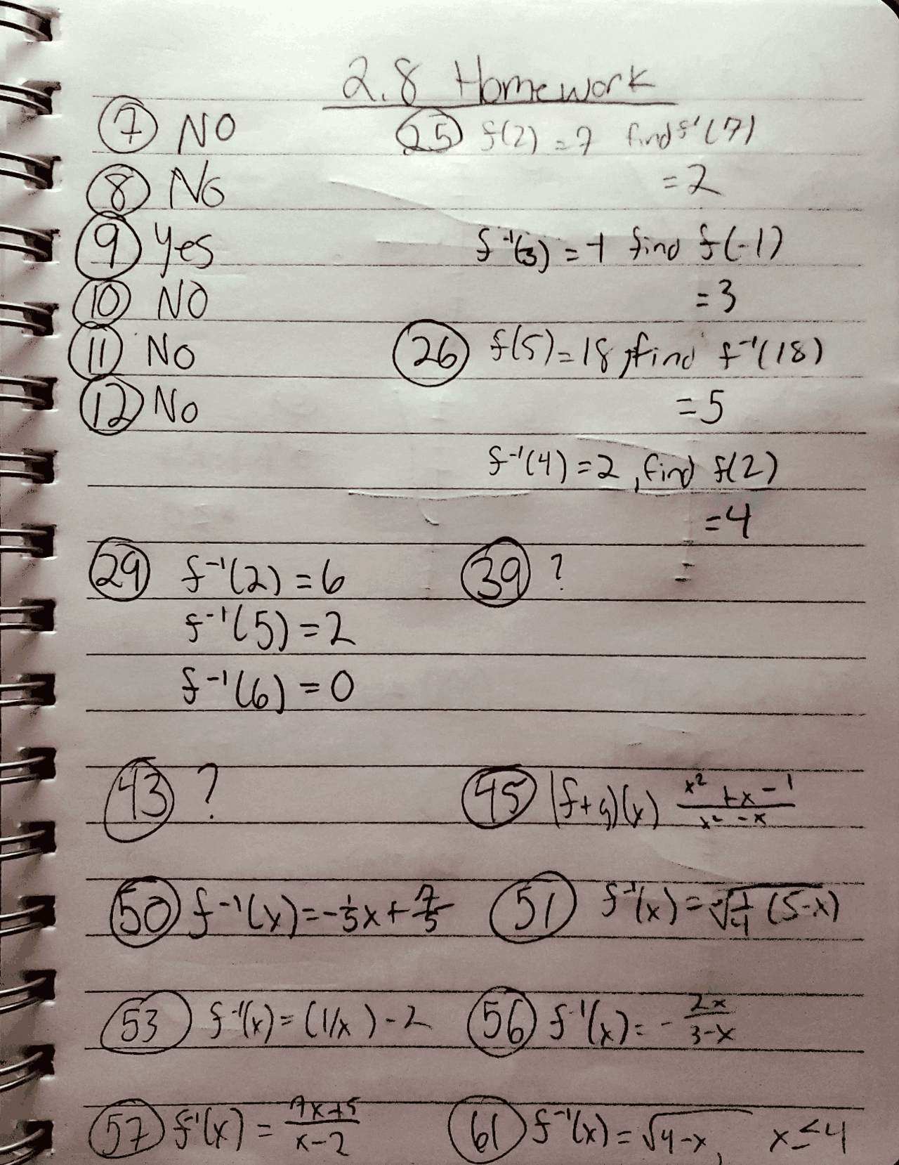 28 Homework Problems Assignments Pre Calculus Docsity