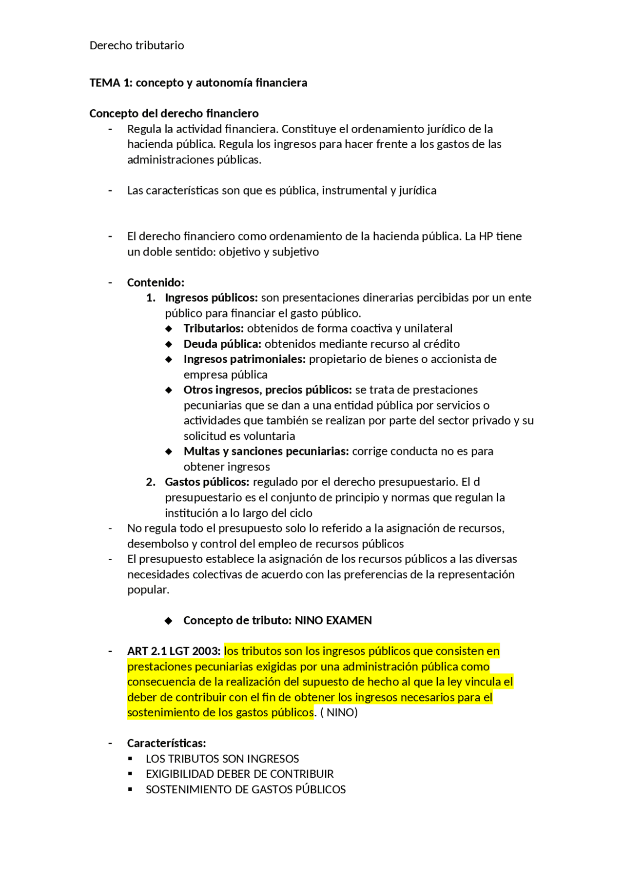 Derecho Tributario 3 Carrera Resúmenes De Derecho Común Docsity