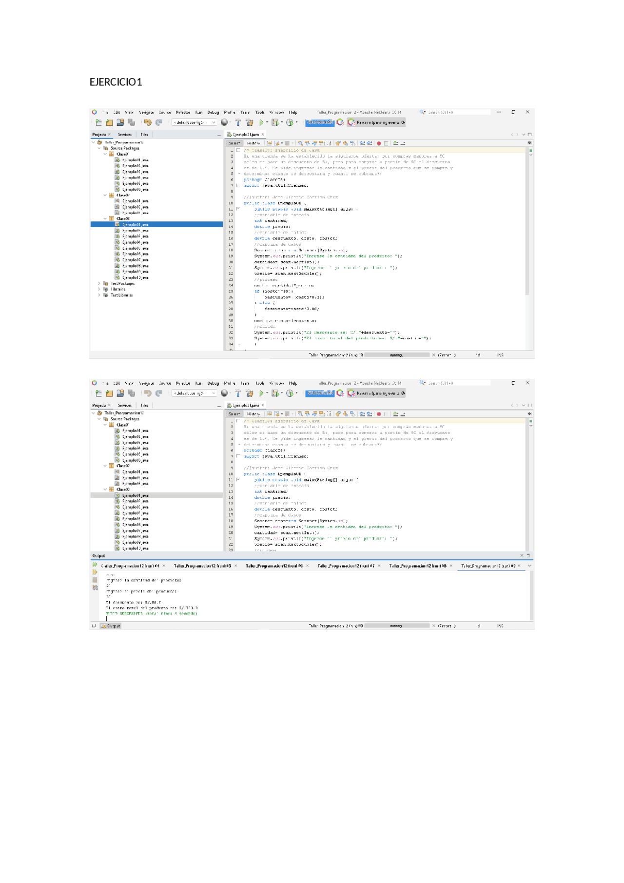 Ejercicio de taller de programacion | Ejercicios de Algoritmos y ...