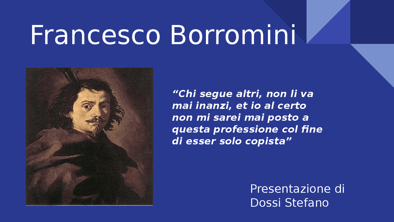Presentazione Francesco Borromini | Schemi e mappe concettuali di ...