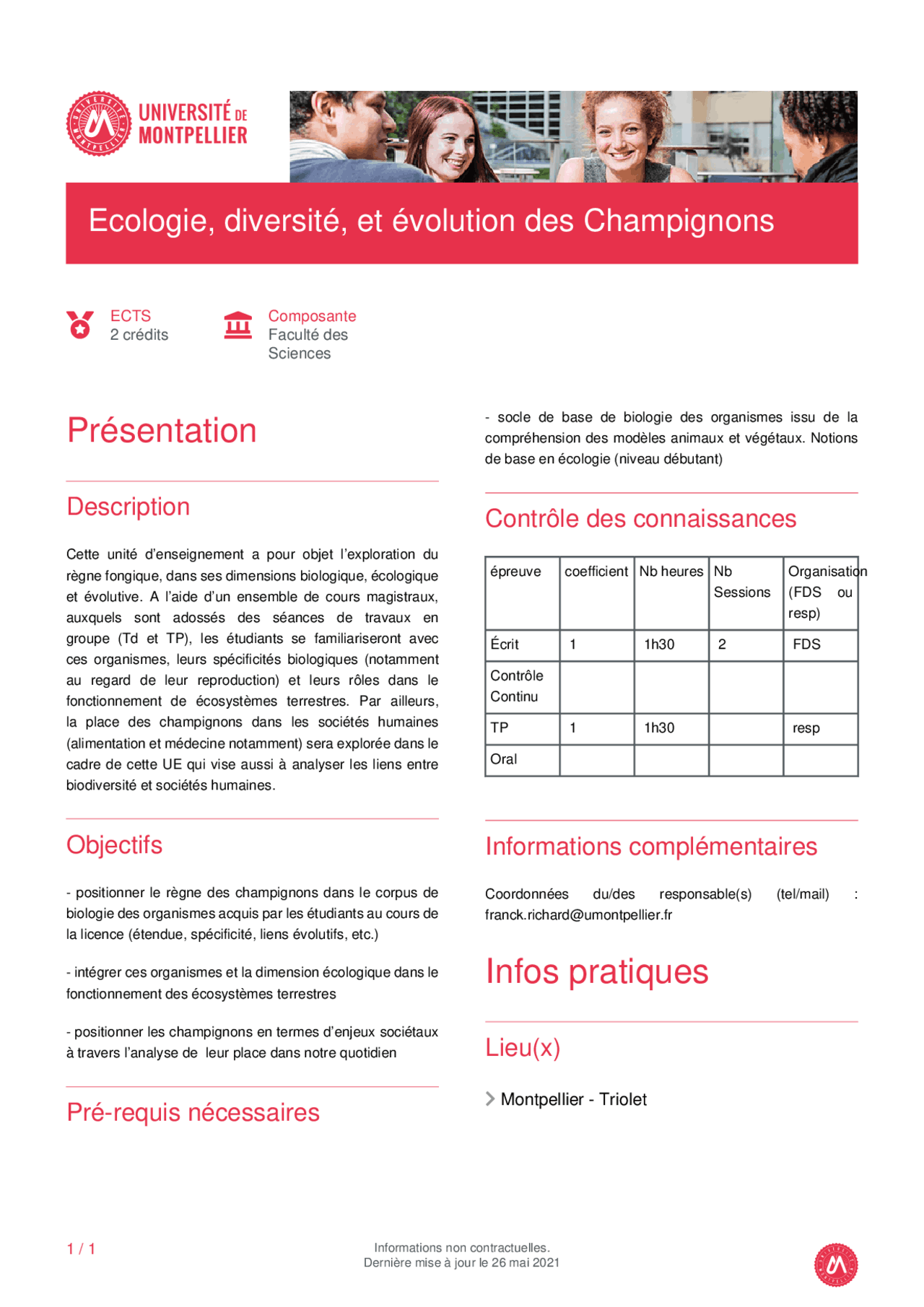 Ecologie Et Diversité Notes Biologie Docsity