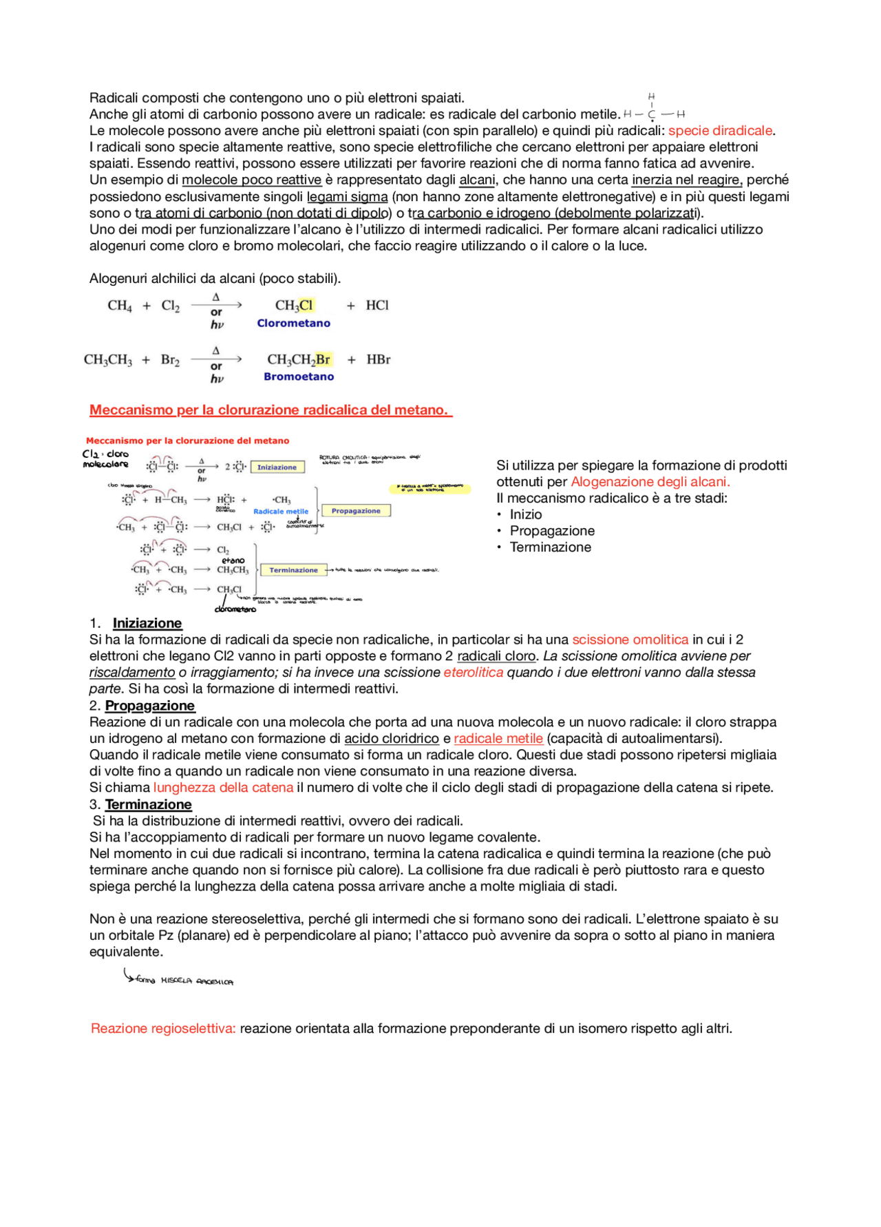 Chimica Organica Reazioni Radicaliche Appunti Di Chimica Organica