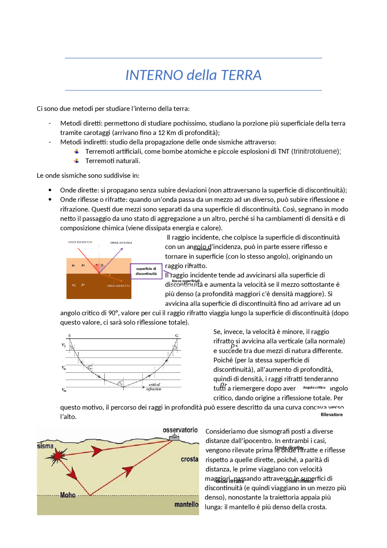 Interno Della Terra Scienze Appunti Di Scienze Della Terra Docsity