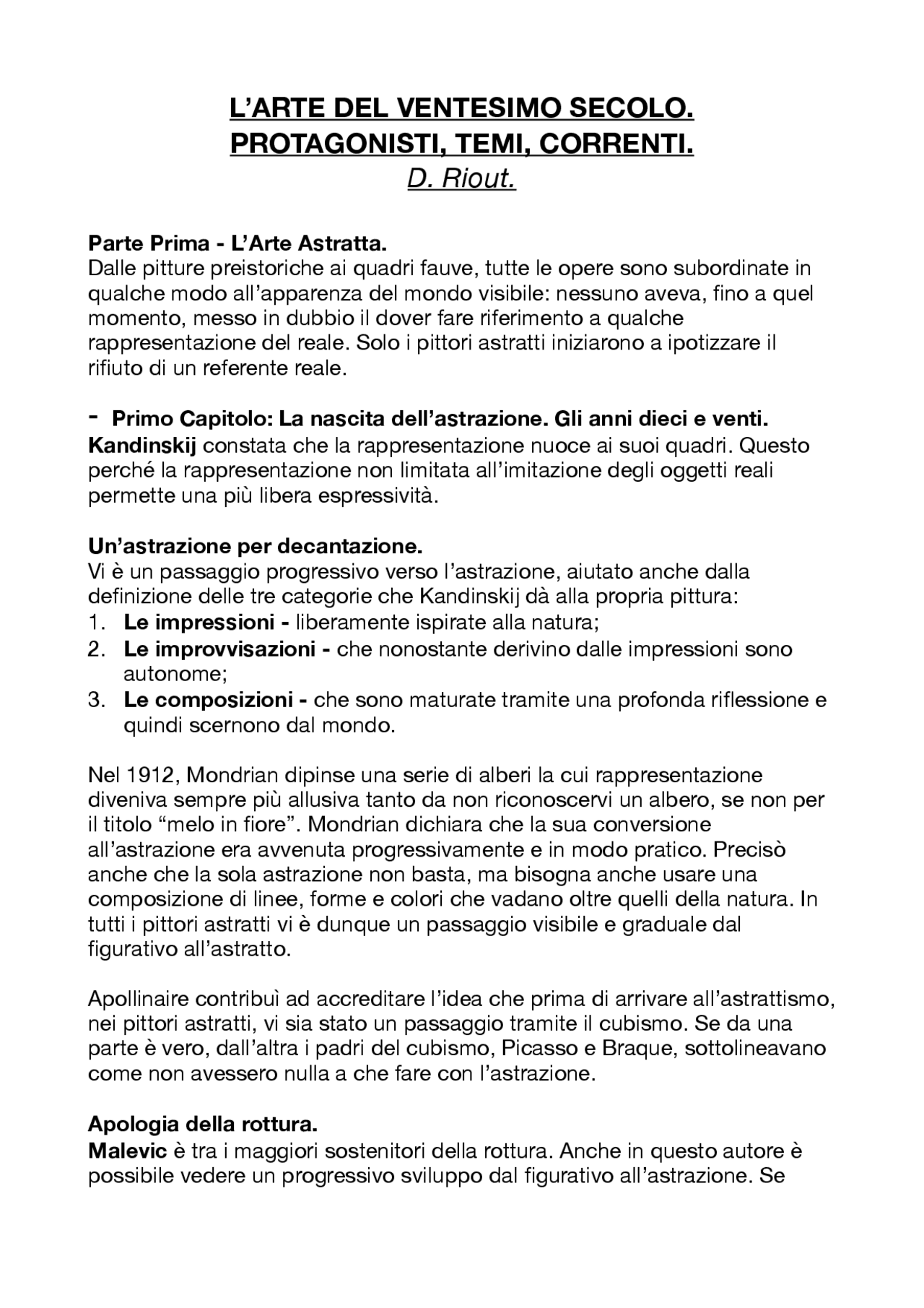 L'Arte del Ventesimo Secolo. Protagonisti, temi, correnti. | Sintesi ...