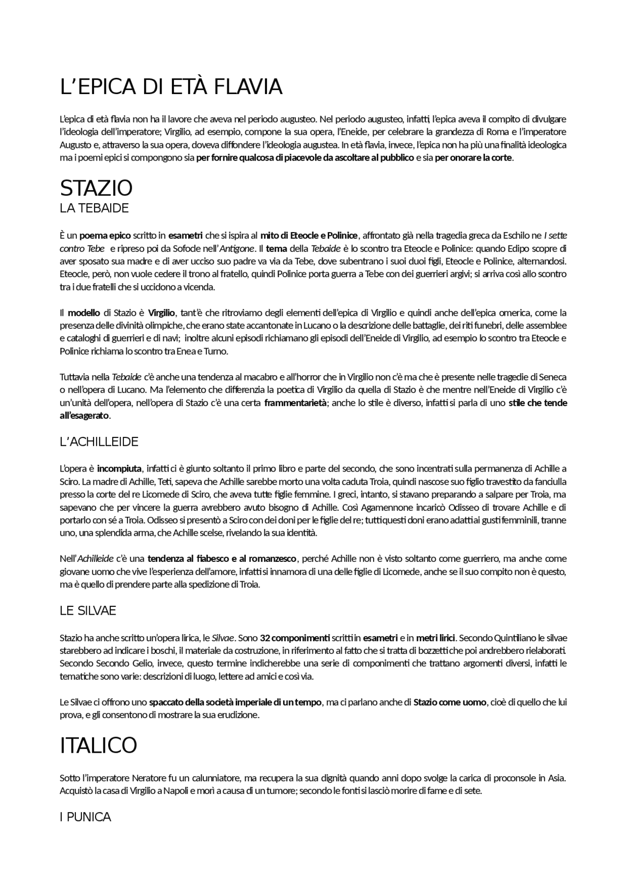 L'epica di età flavia, Marziale, Plinio il Giovane, Svetonio, Giovenale e Tacito | Appunti di ...