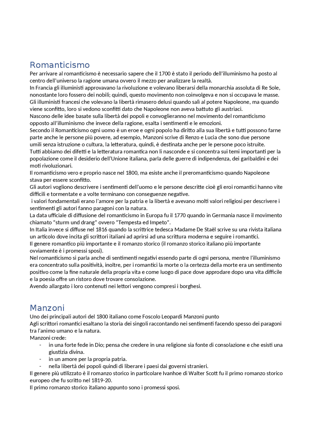 Romanticismo, Manzoni, Leopardi | Collegamenti Interdisciplinari di ...