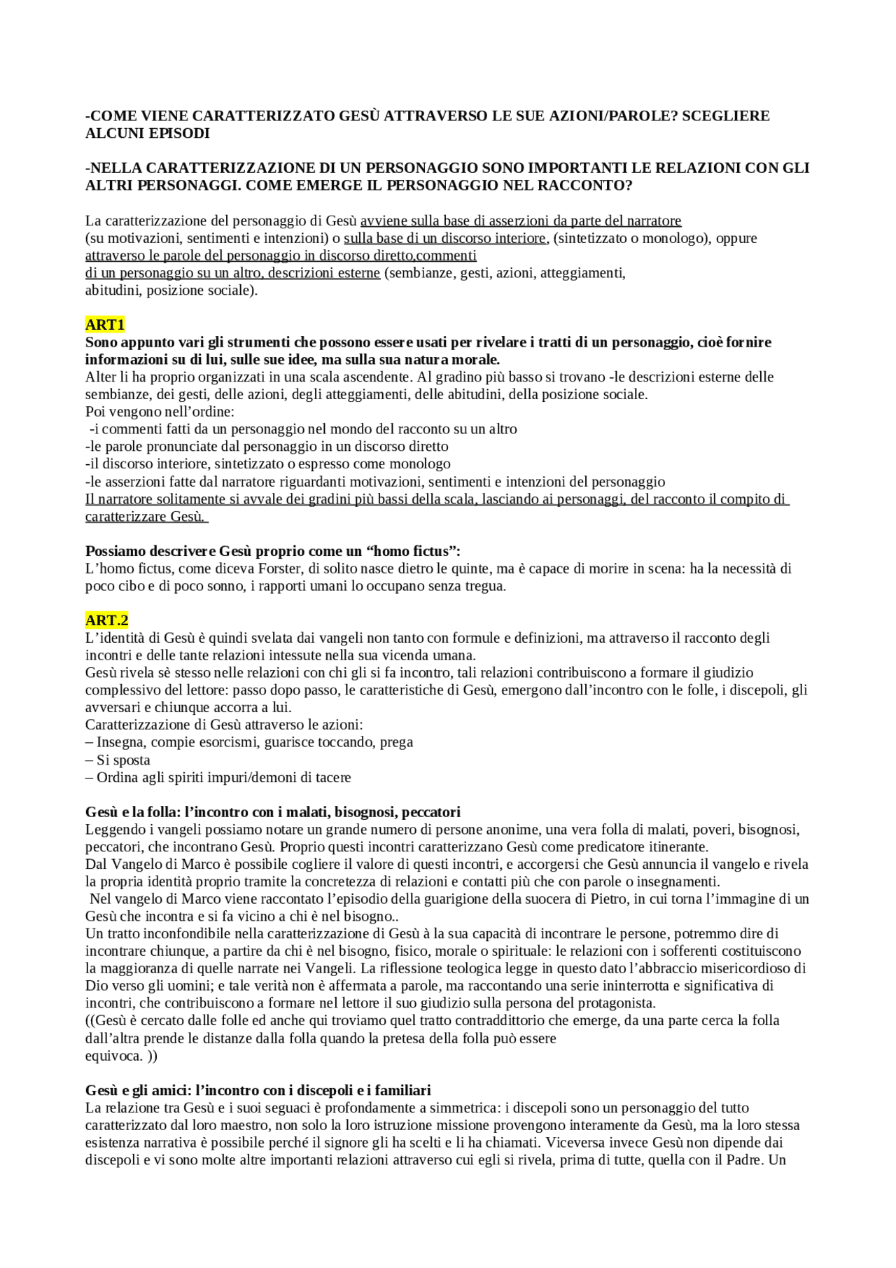 Esame laura invernizzi teologia1 voto 30 | Dispense di Teologia | Docsity