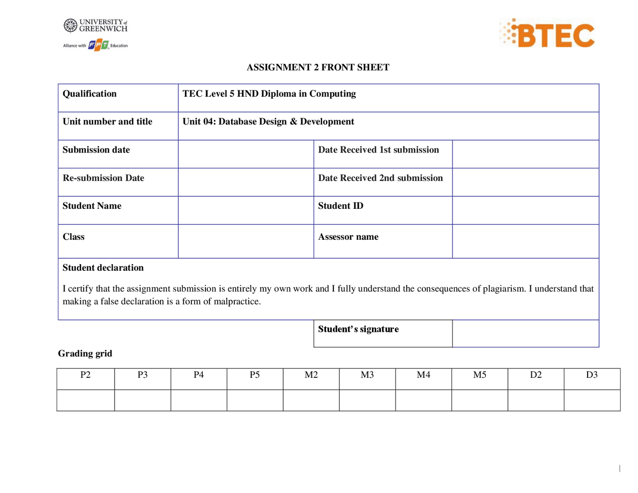 1622 Asm 2 Database Assignments Computer Science Docsity