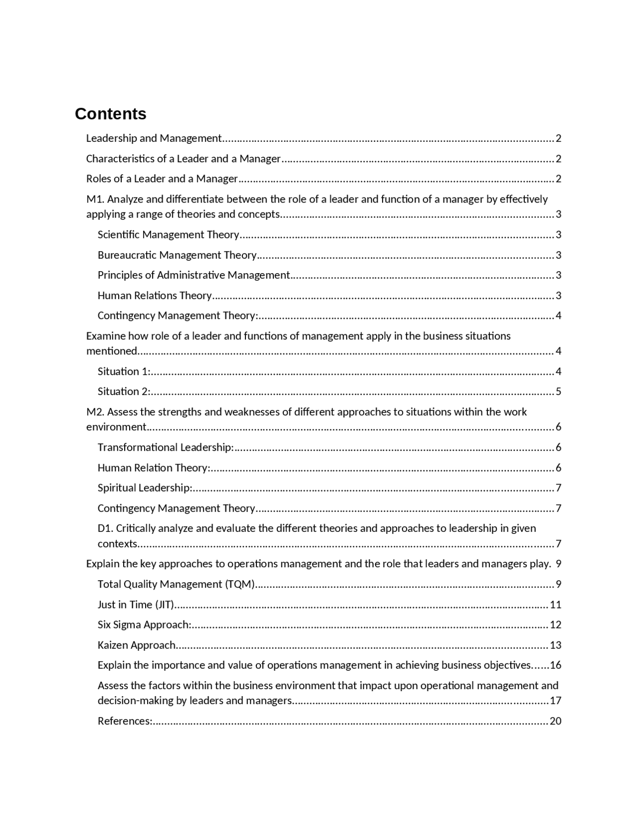 Operations And Project Management Hnd Assignments Production And