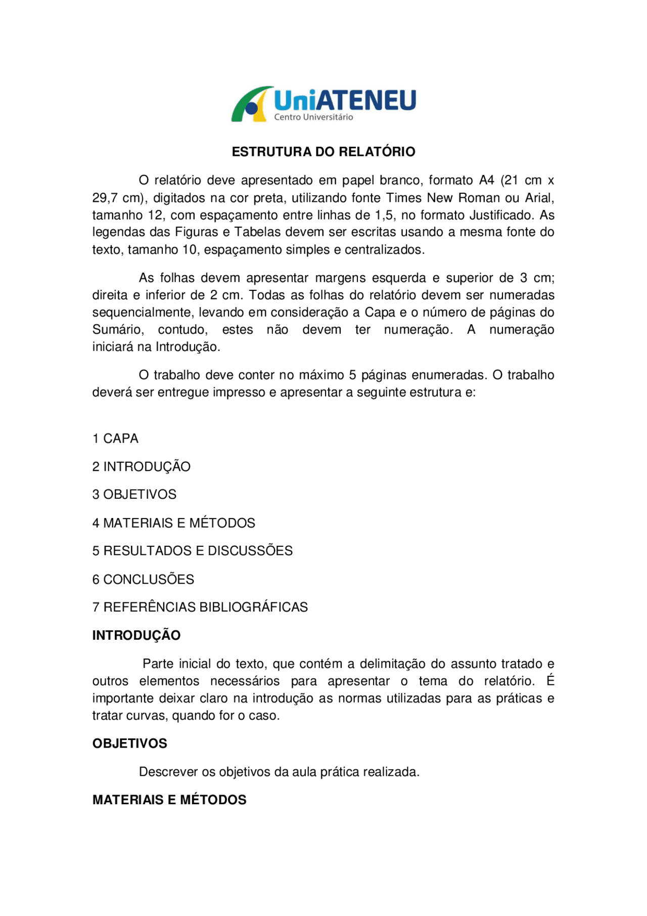 Relatorio Esturtura De Como Escrever Resumos Relatórios E Produção
