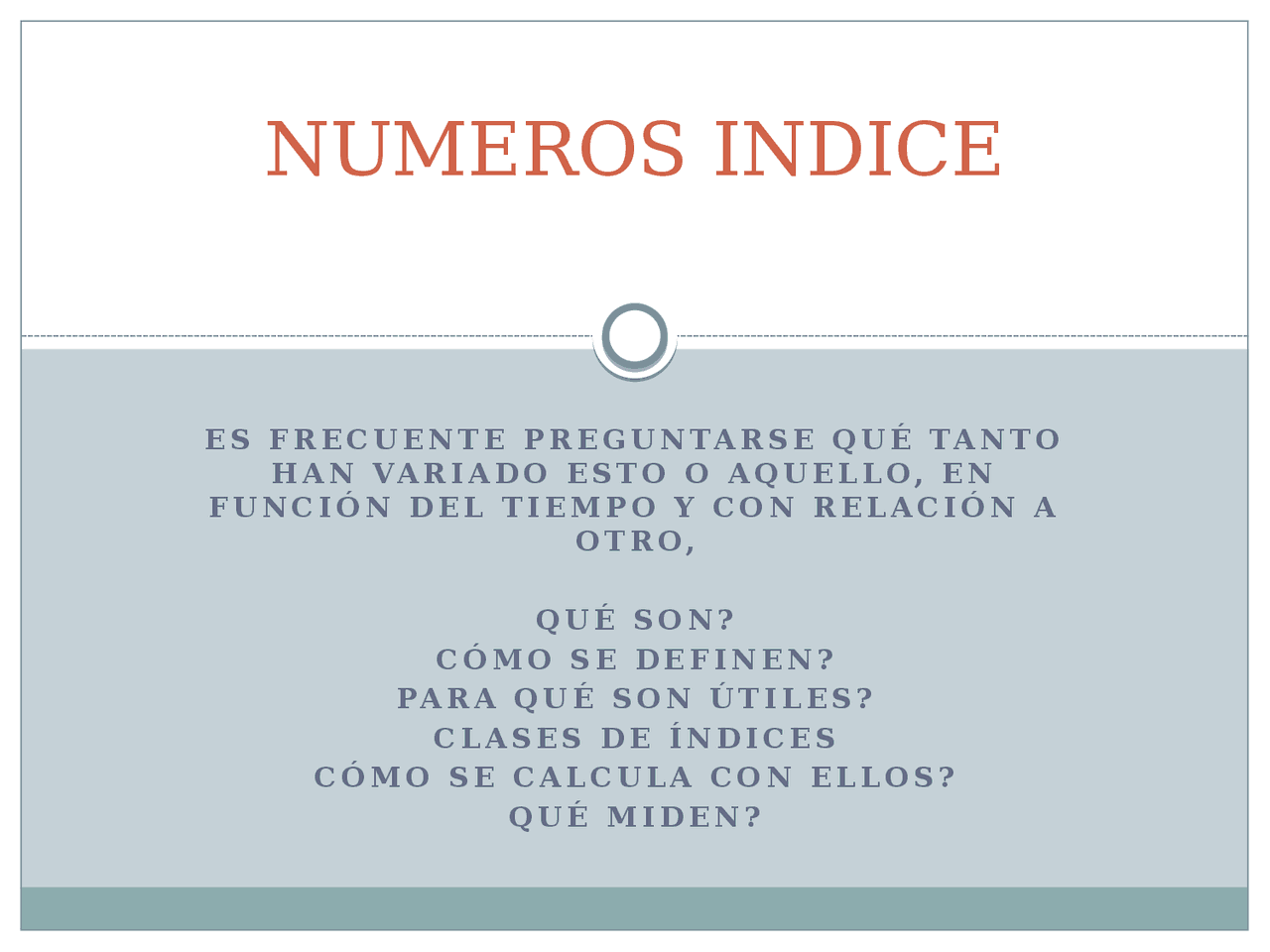 Fundamentos numero indice | Apuntes de Economía | Docsity