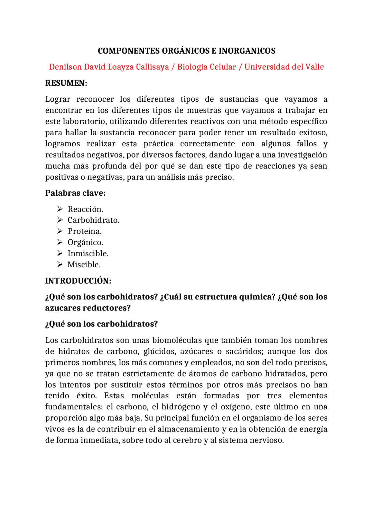 Informe De Quimica Aplicada Para La Visualizacion De Todos Con