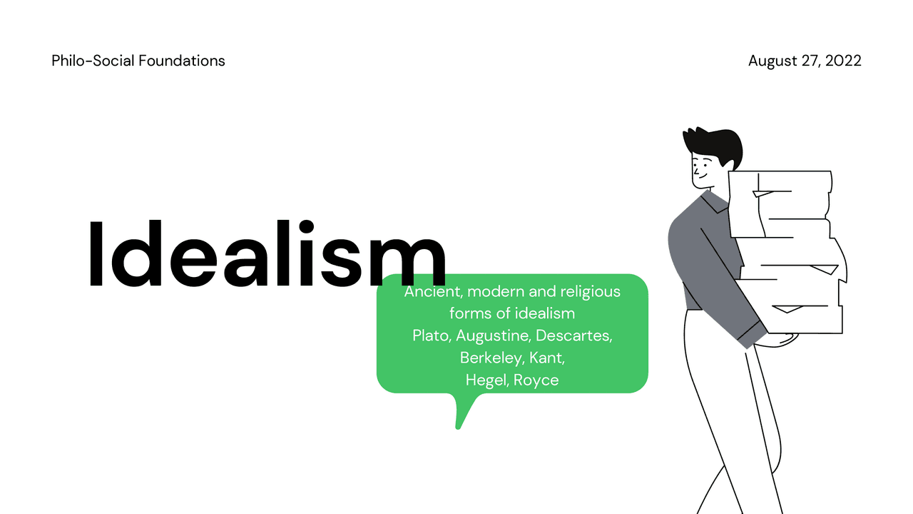 The Philosophy of Idealism | Slides Philosophy | Docsity