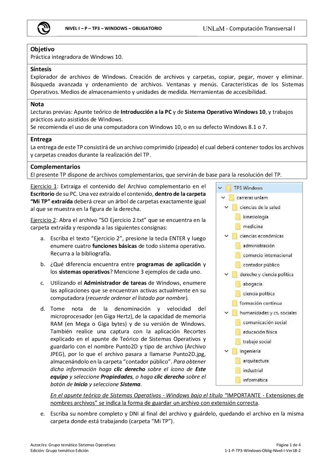 Ejercicio de computación 1 unlam | Ejercicios de Computación Gráfica | Docsity