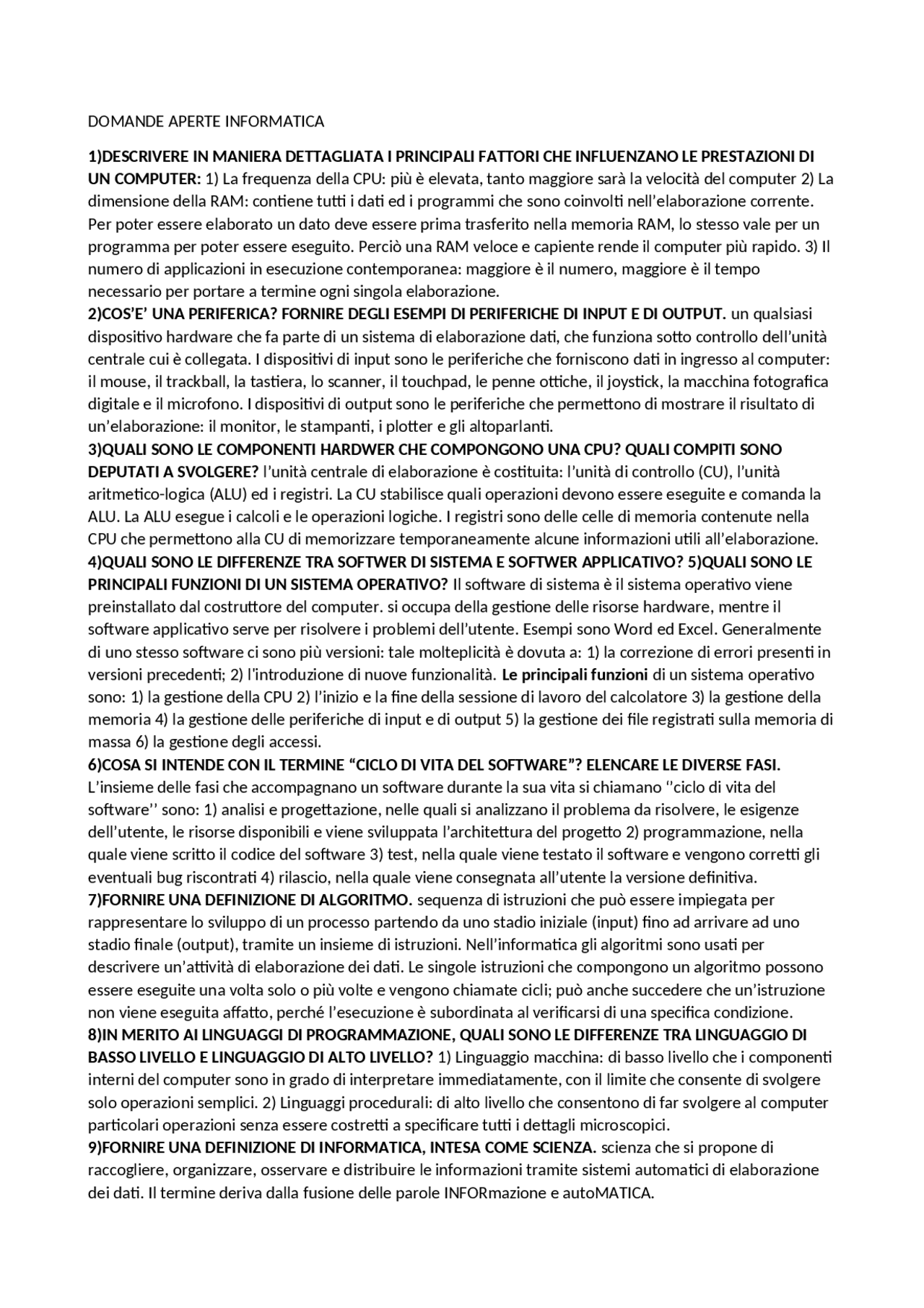 Paniere Informatica Scienze Motorie Panieri Di Elementi Di
