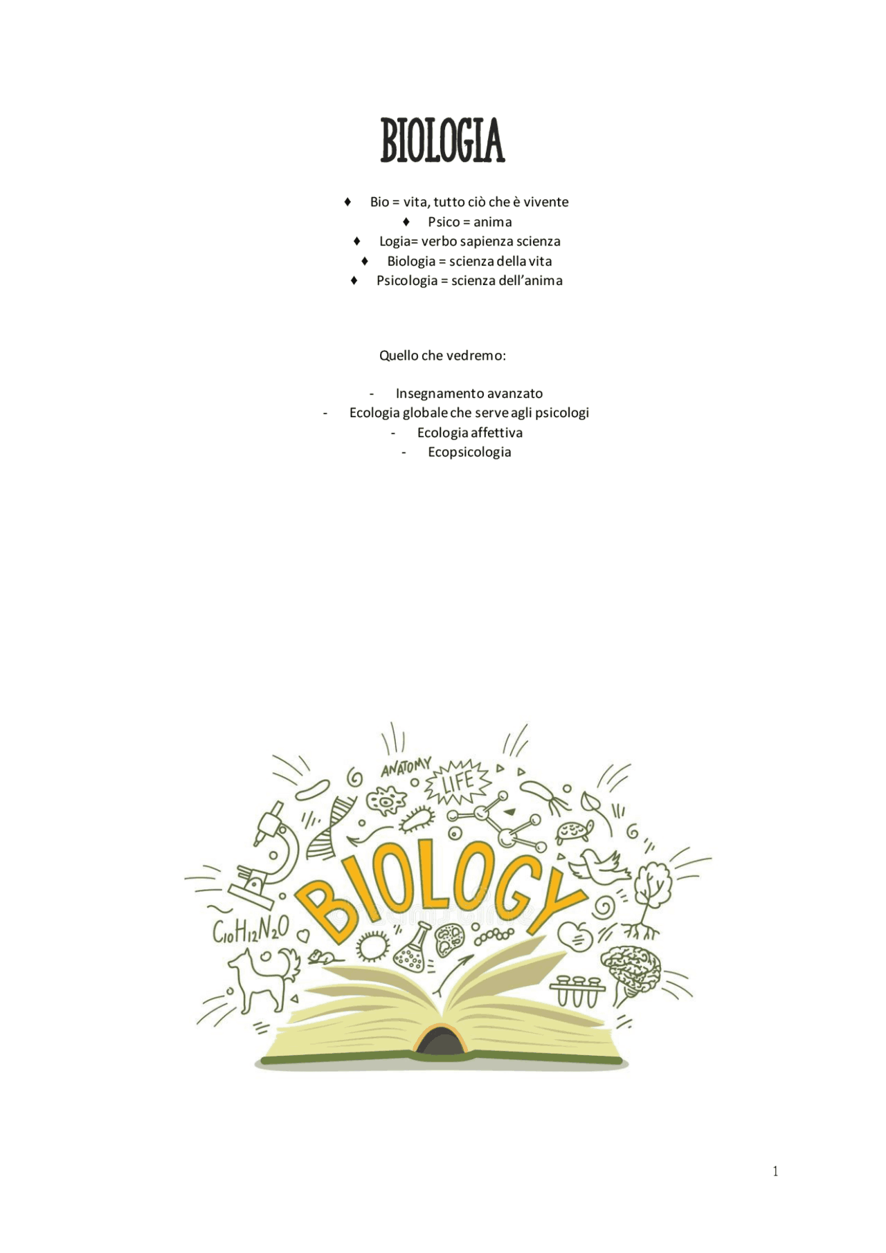 Corso Di Biologia Avanzata Appunti Di Biologia Docsity