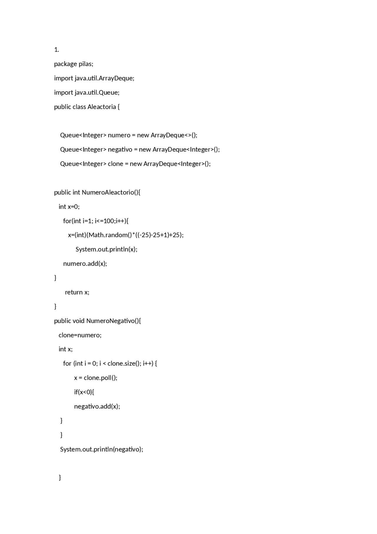 Taller Pilas y Colas | Ejercicios de Programación Java | Docsity
