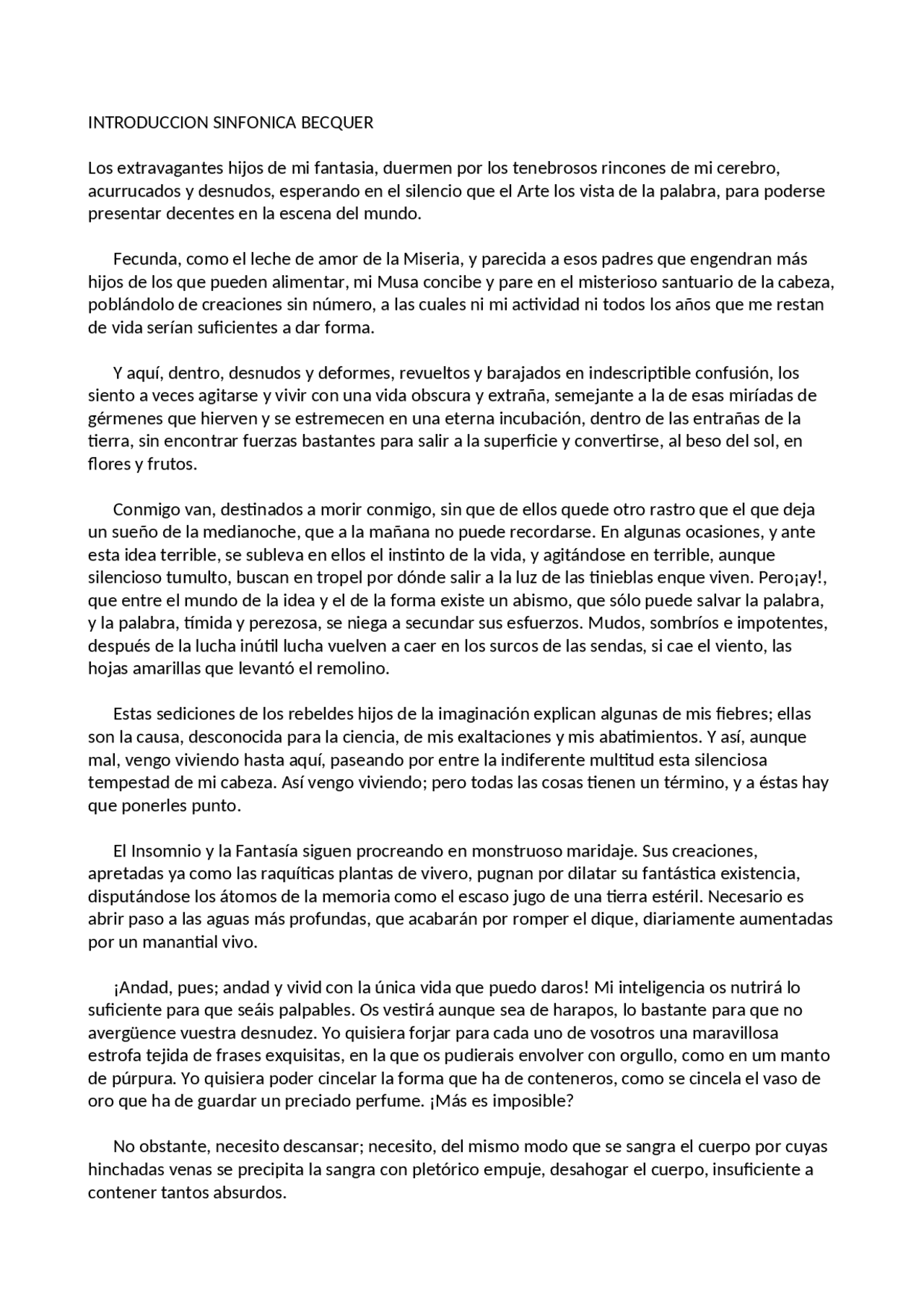 Introduccion Sinfonica Becquer Appunti Di Spagnolo Docsity