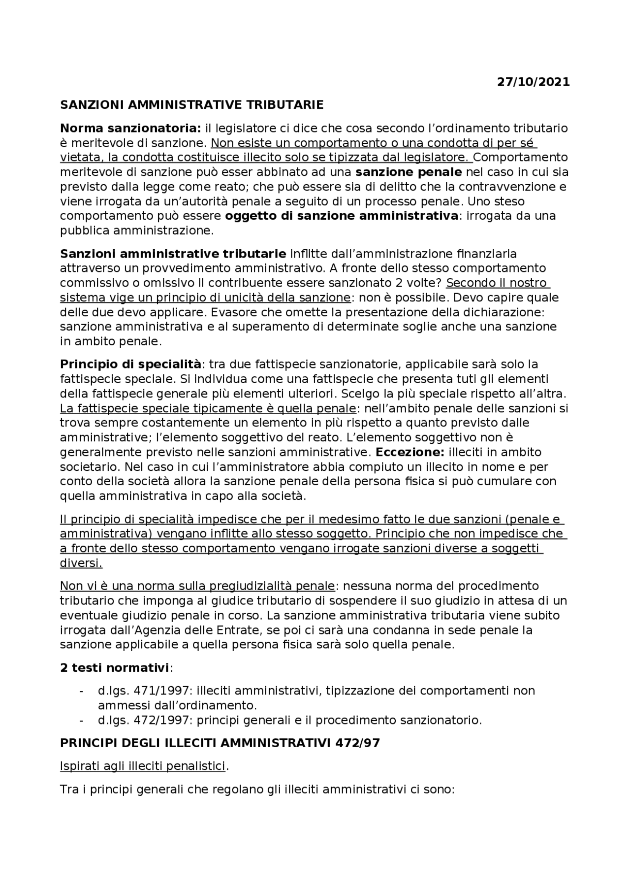 Appunti Secondo Parziale Di Diritto Tributario Unipv Appunti Di