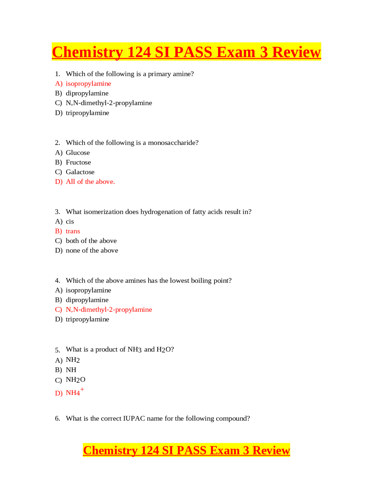 Exam 3 Review Answer Key CS440/ECE448: Artificial Intelligence