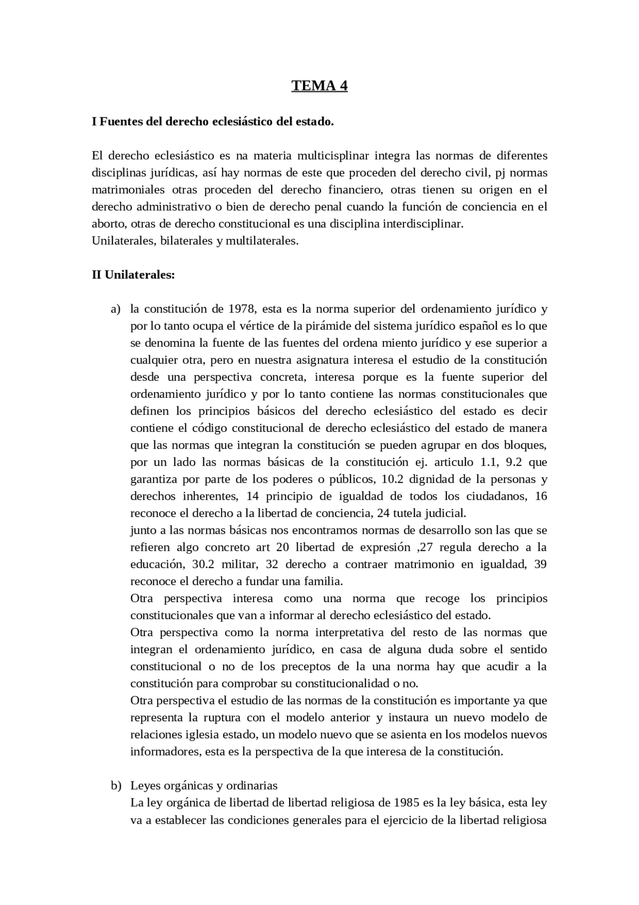 Apuntes De Clase De Derecho Eclesiastico Apuntes De Derecho