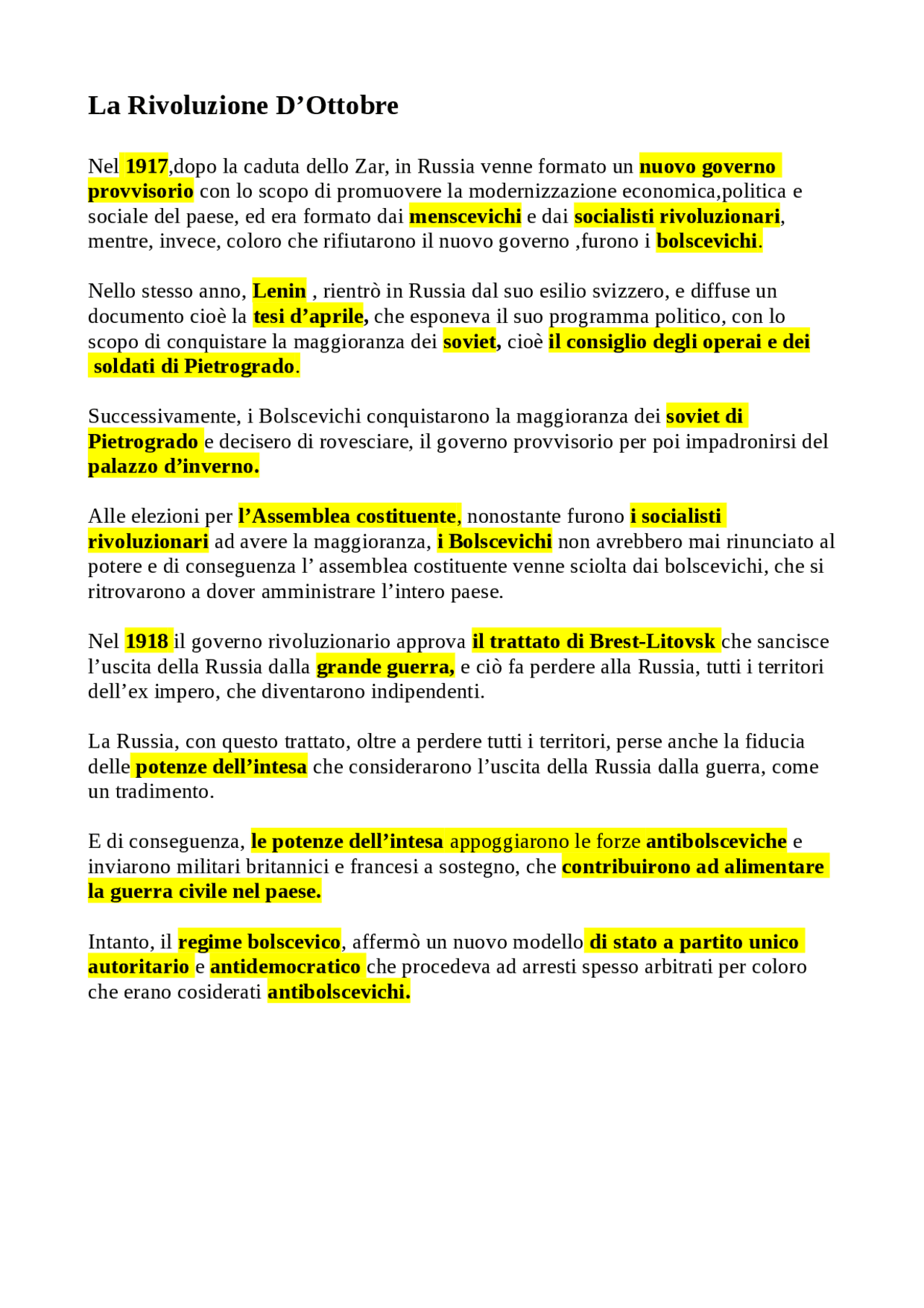 Riassunto Dopoguerra Appunti Di Storia Docsity