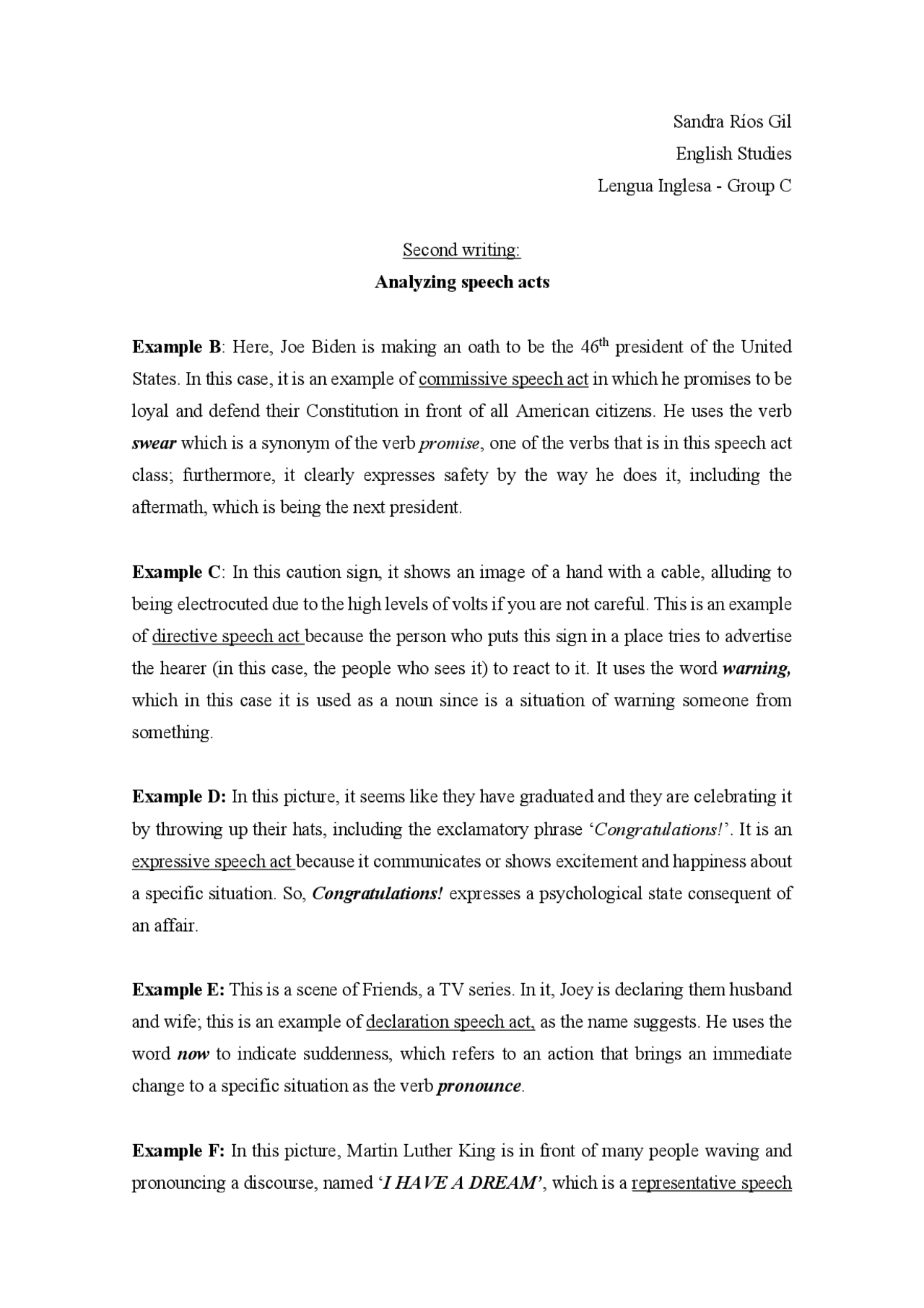 Speech Acts Analysis: Commissive, Directive, Expressive, and ...