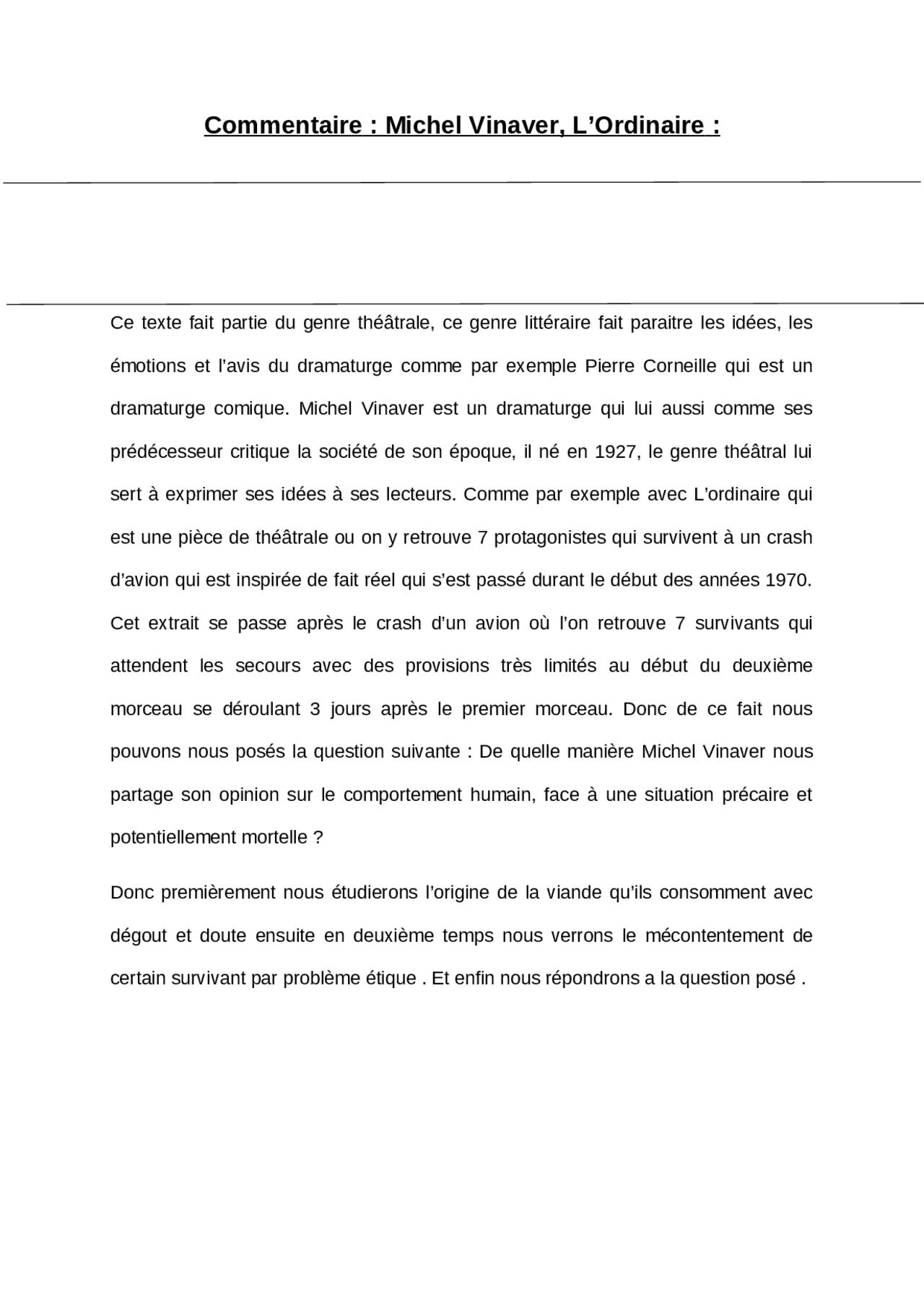 Commentaire de français que vous pouvez utiliser | Exercices Français ...
