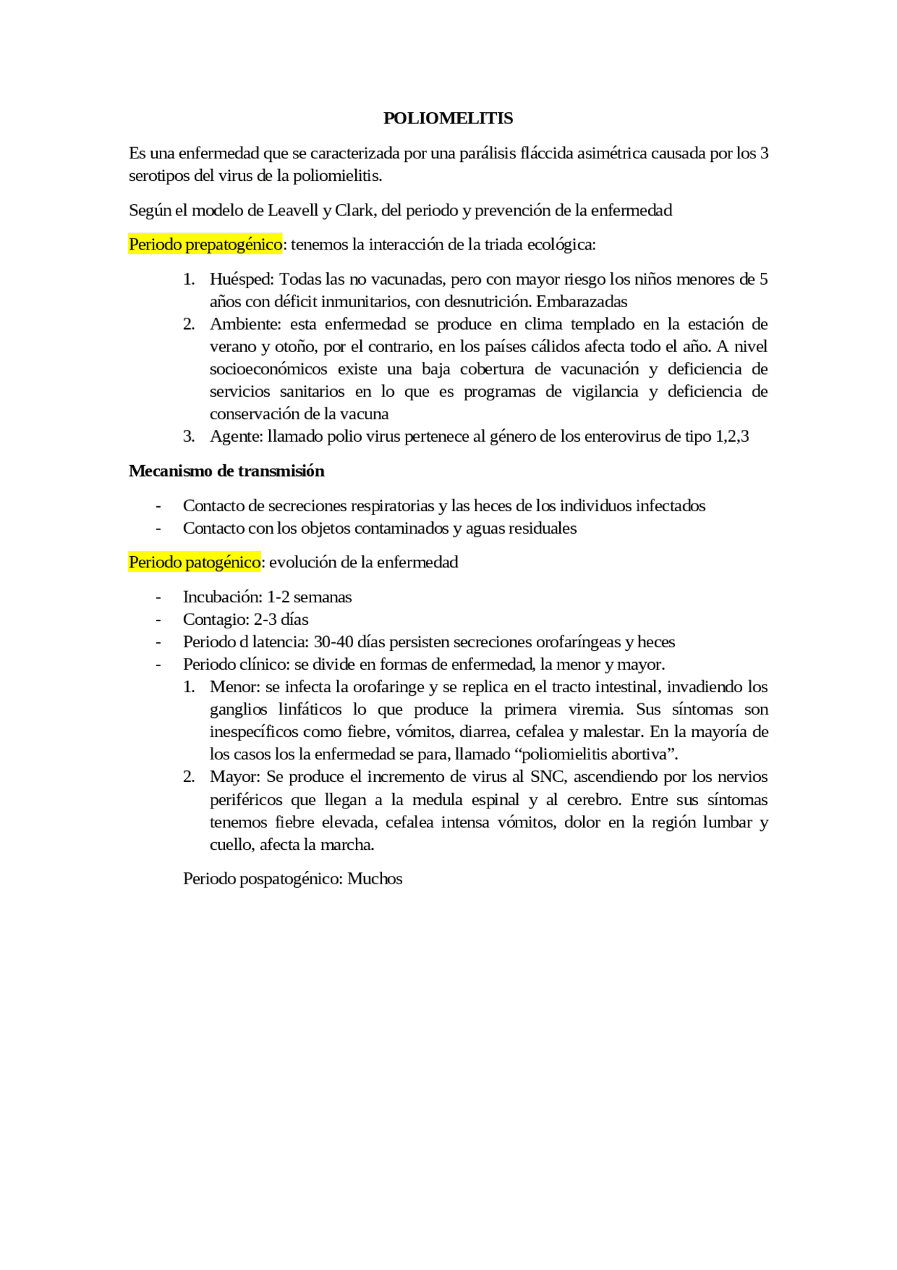 Resumen Para Puntos Xd Resúmenes De Epidemiología Docsity