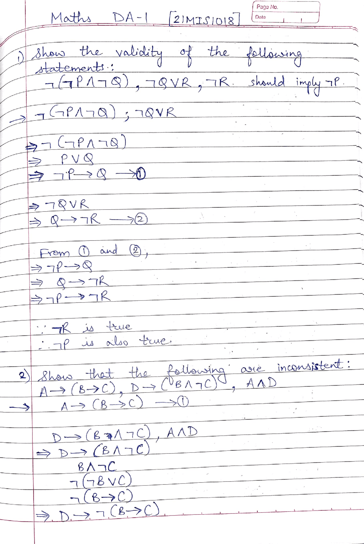 MATHD DA DISCRETE MAYHS | Assignments Mathematics | Docsity