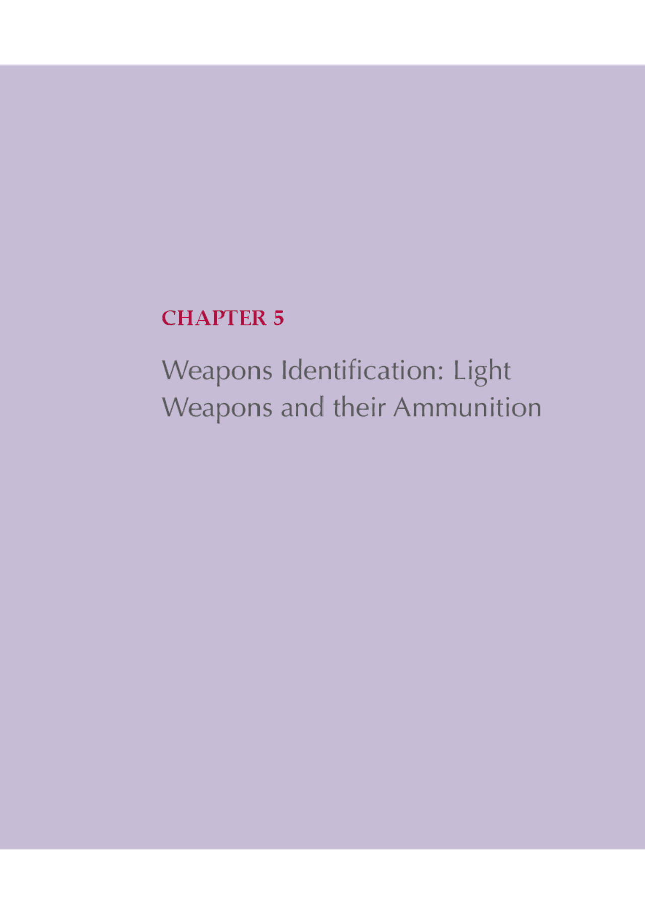 Weapons Identification Lecture Notes Physics Docsity