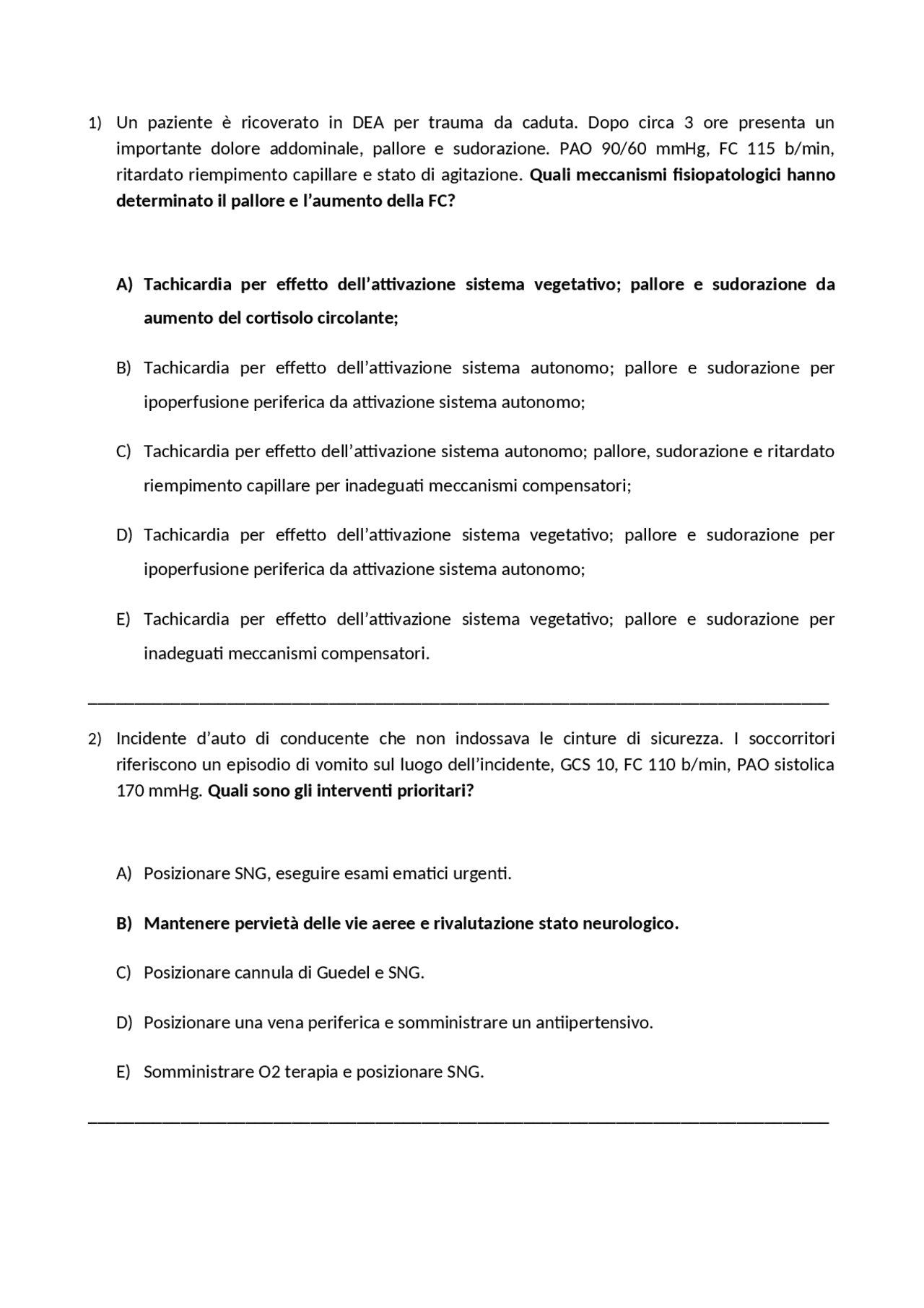 Prova Dellesame Di Stato Di Infermieristica Prove Desame Di