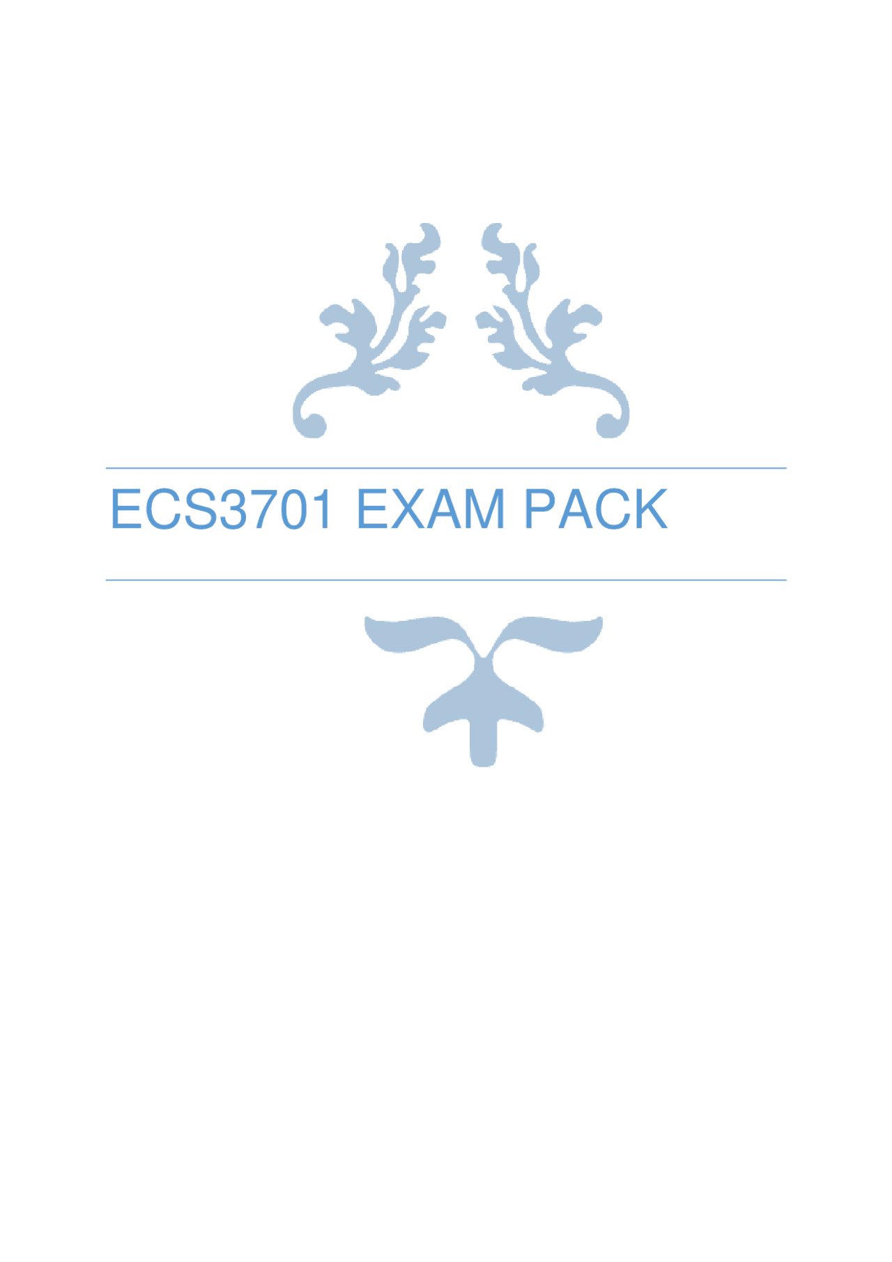 ECS3701 EXAM PACK buy quality with helpful exams | Exams Business | Docsity
