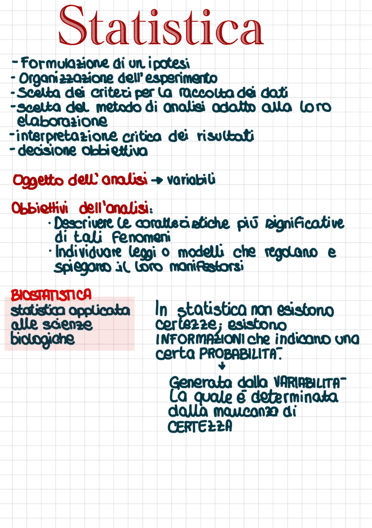 Statistica applicata | Schemi e mappe concettuali di Statistica | Docsity