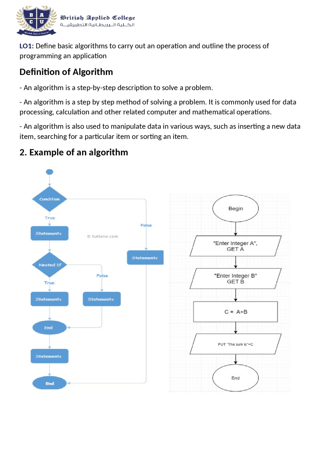 Algorithm And Flowchart Summaries Java Programming Docsity 6544