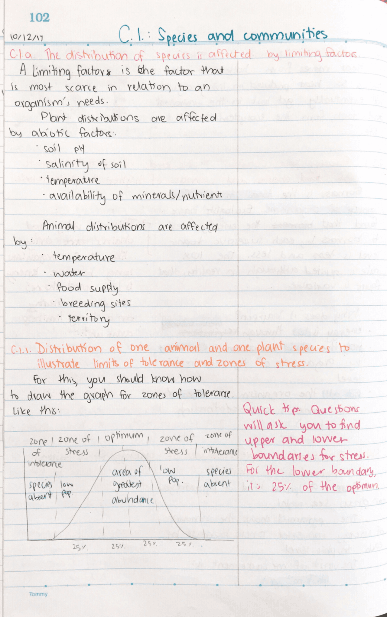 Species and communities | Study notes Biology | Docsity