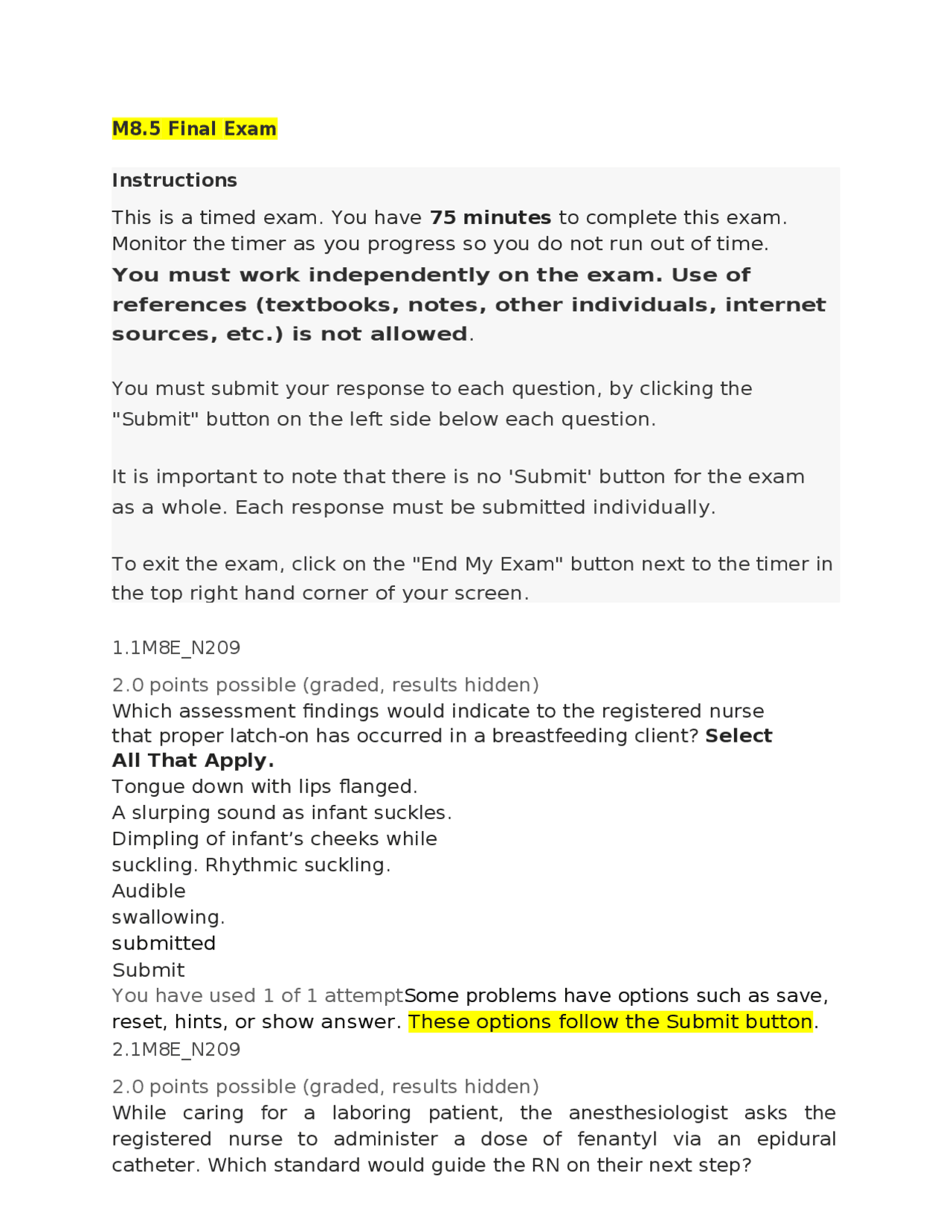 NUR 209 /209 final exam 2022 with complete solution (answered) | Exams ...