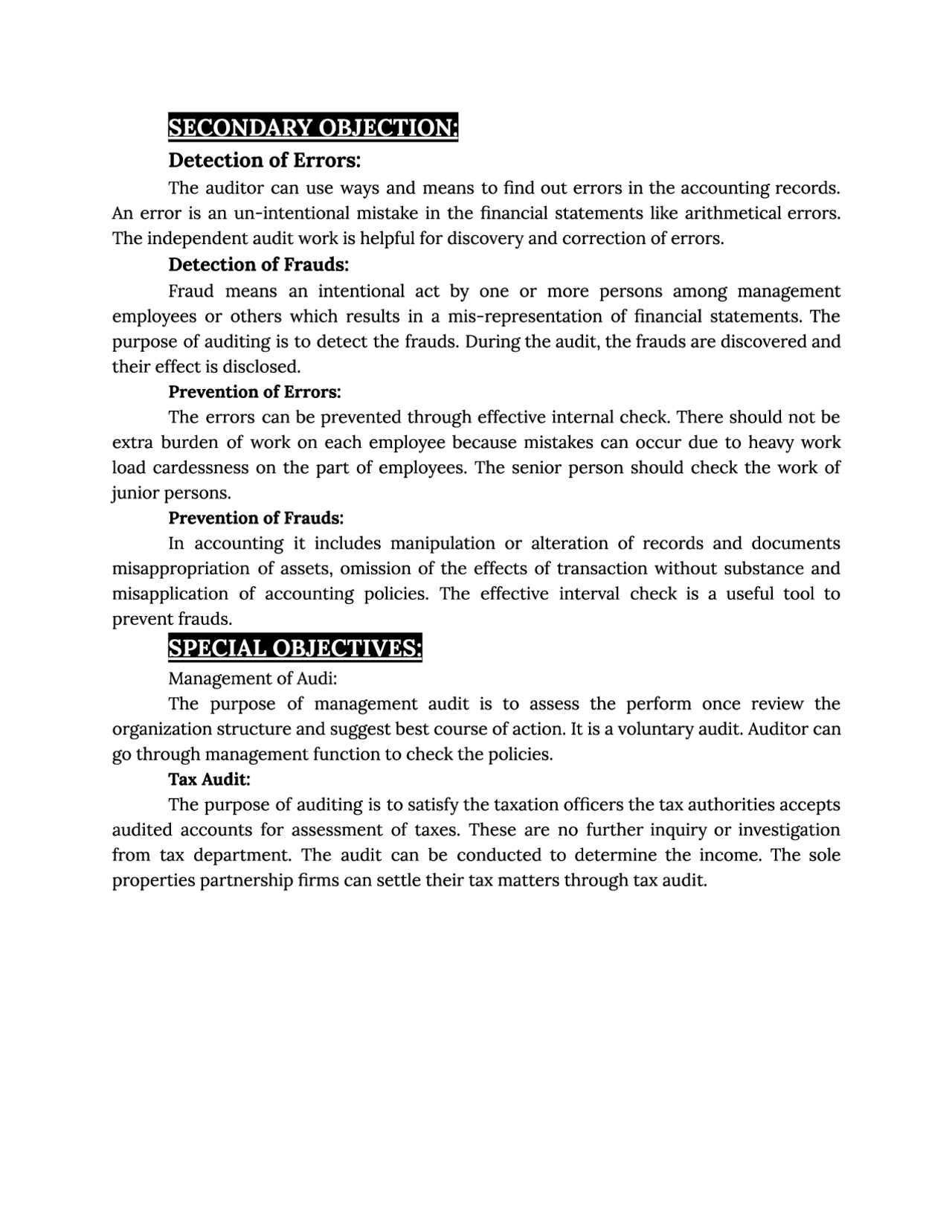 Principle Of Auditing Summaries Banking And Finance Docsity