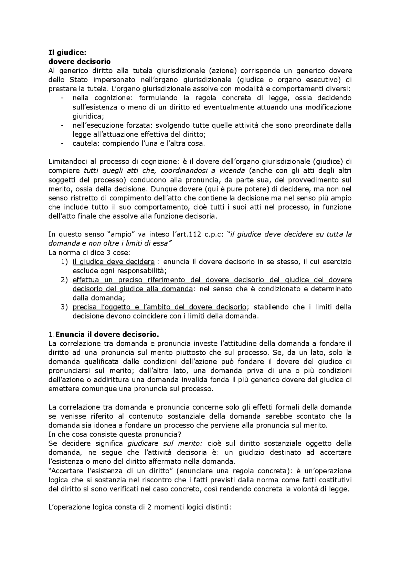 Ruolo Del Giudice E I Suoi Doveri Sintesi Del Corso Di Diritto Docsity