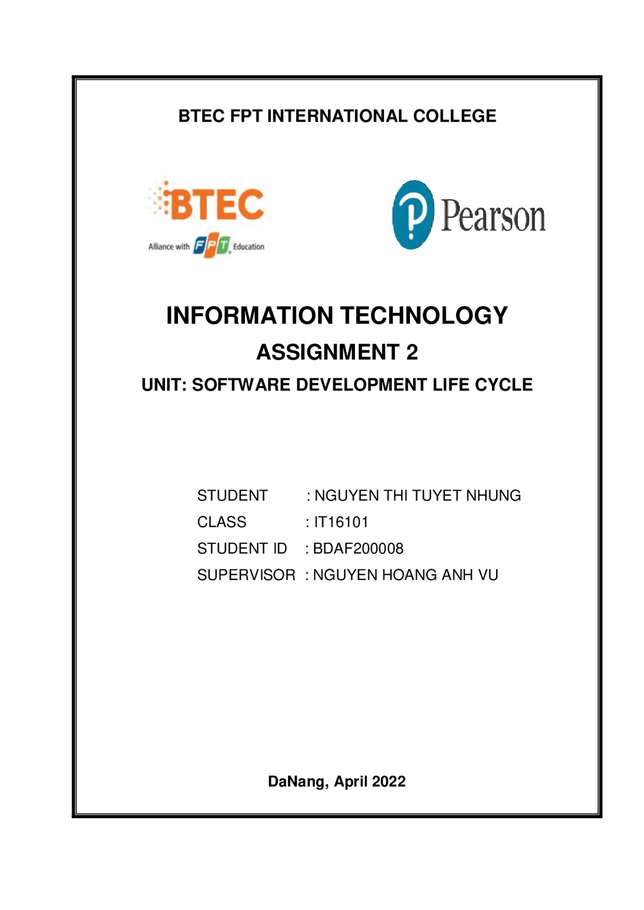 Software Development Life Cycle Assignment 2 Essays University