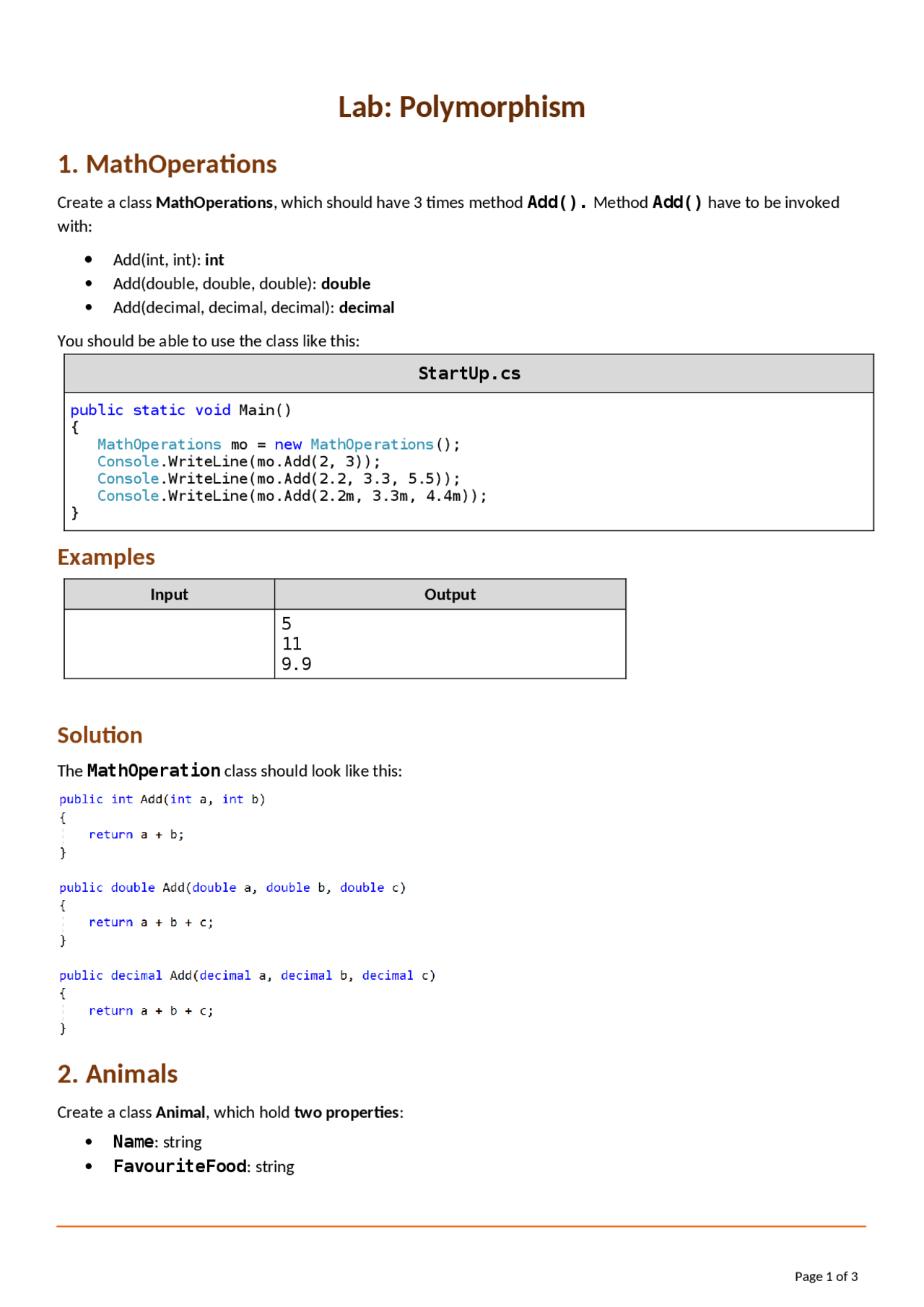Polymorphism in Object-Oriented Programming | Summaries Mathematics ...